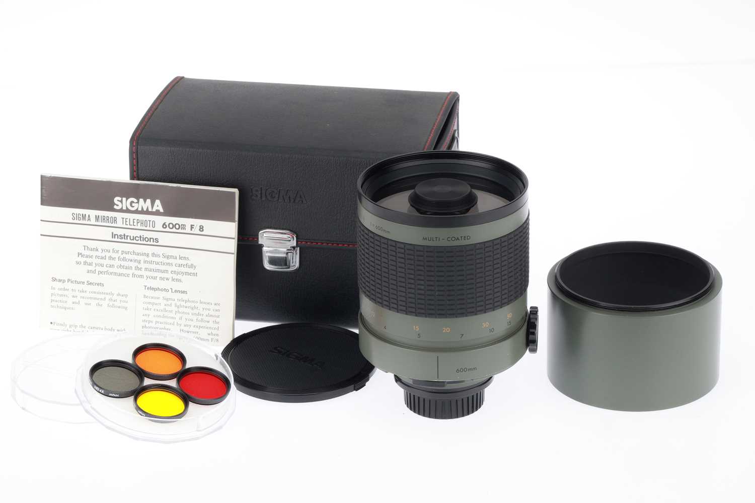 Lot 292 - A Sigma Mirror-Telephoto f/8 600mm Lens,