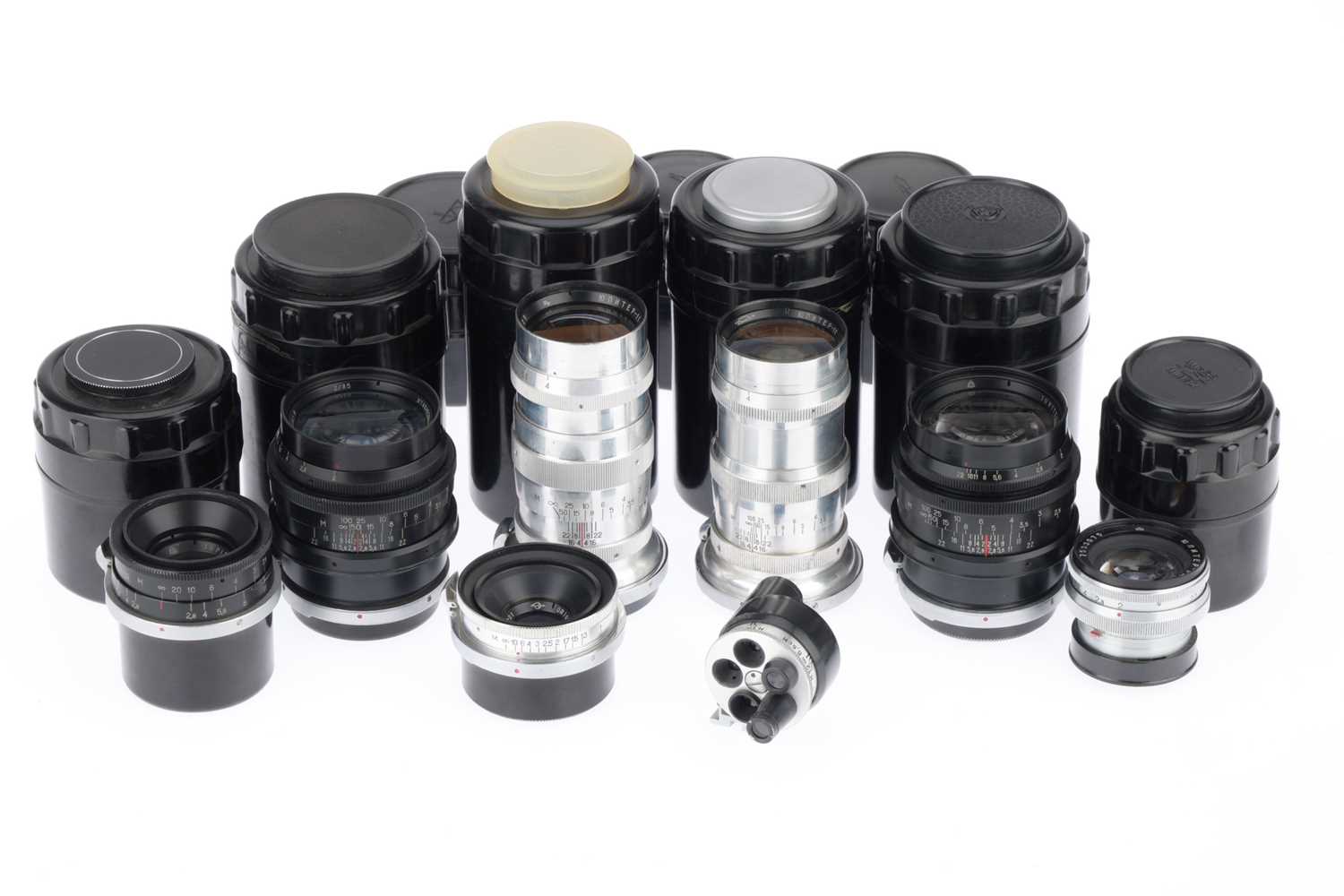 Lot 300 - A Group of Soviet Camera Lenses, and