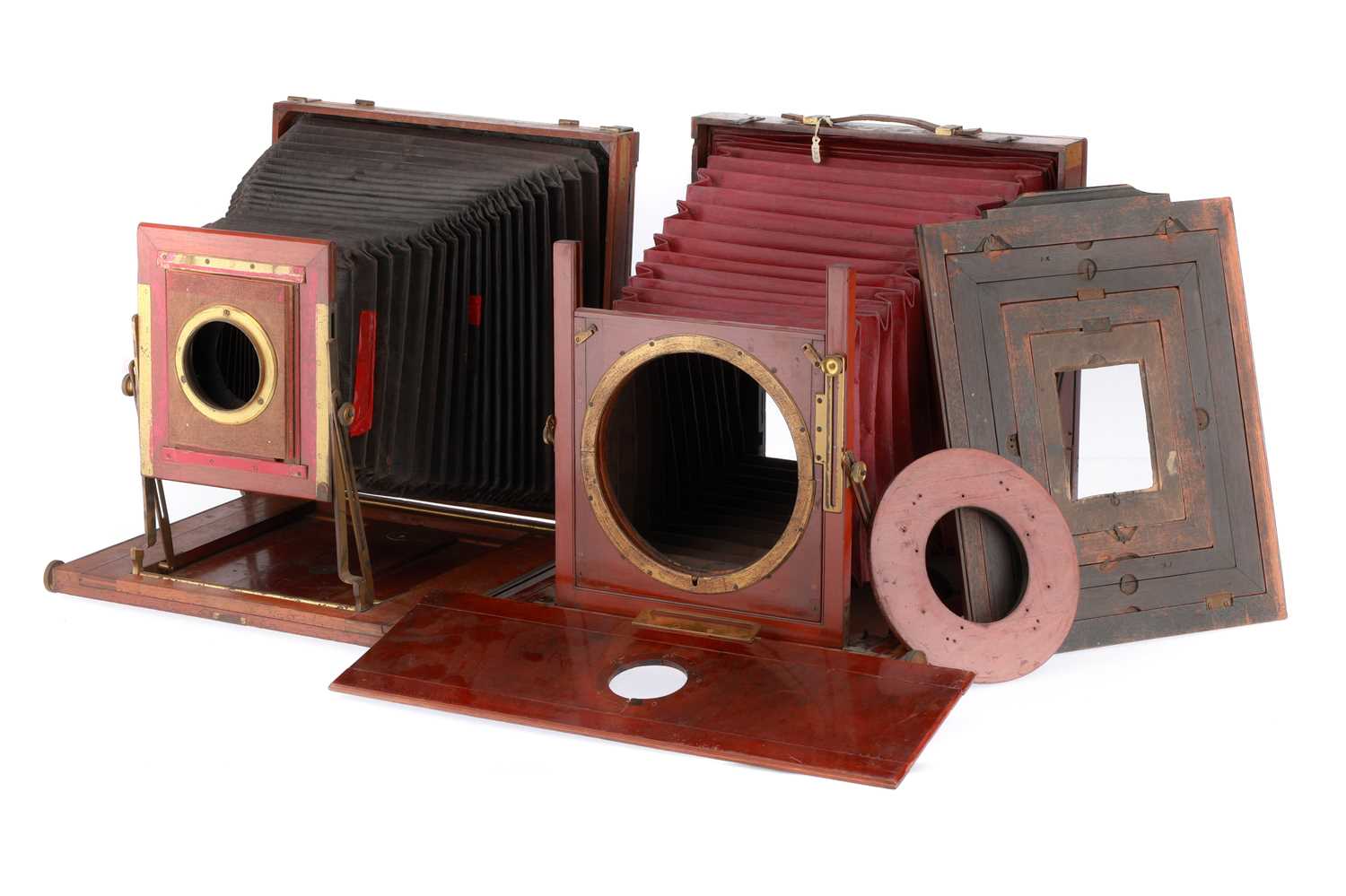 Lot 462 - A Pair of Large Plate Mahogany Studio