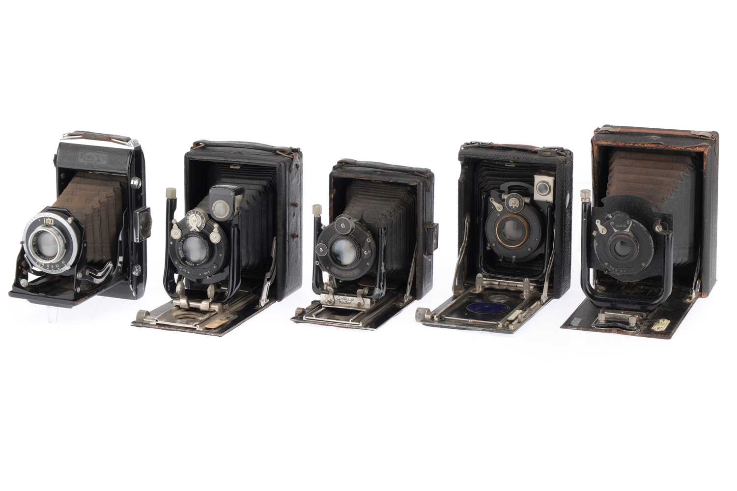 Lot 519 - A Group of Folding Plate Cameras,