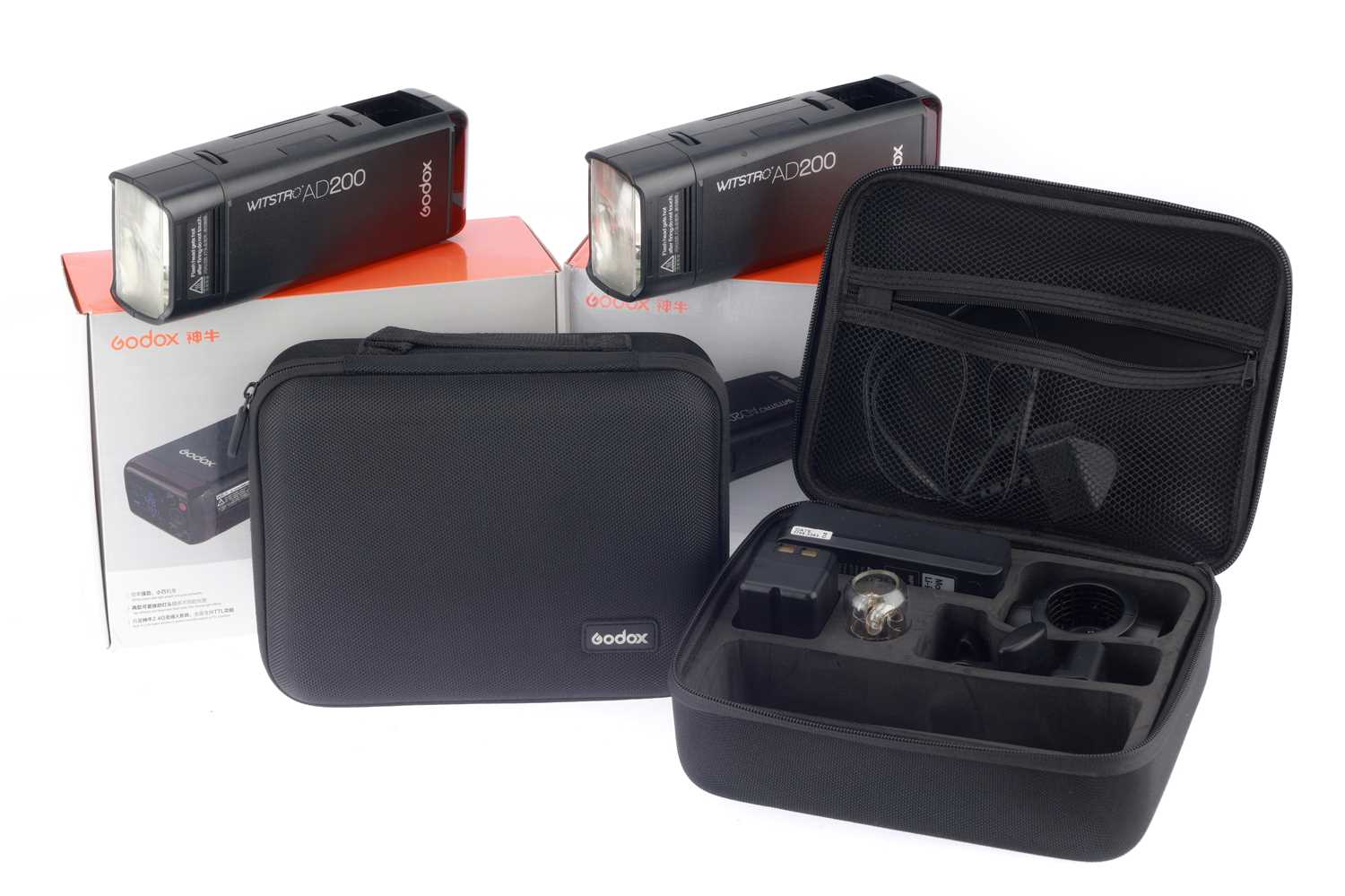Lot 741 - A Pair of Godox AD200 Studio Portable