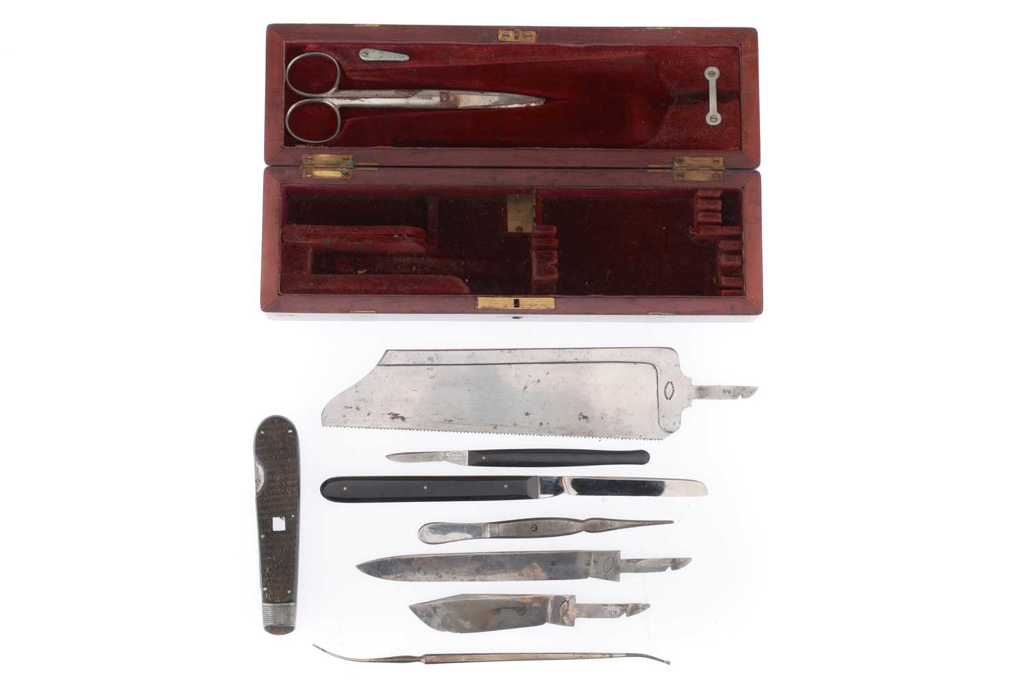 Lot 842 - Small Case of Surgeons Surgical Instruments,