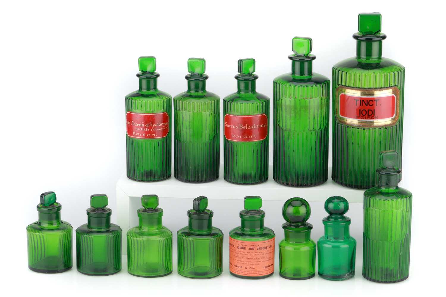 Lot 165 - Collection of 13 Green Victorian Poison