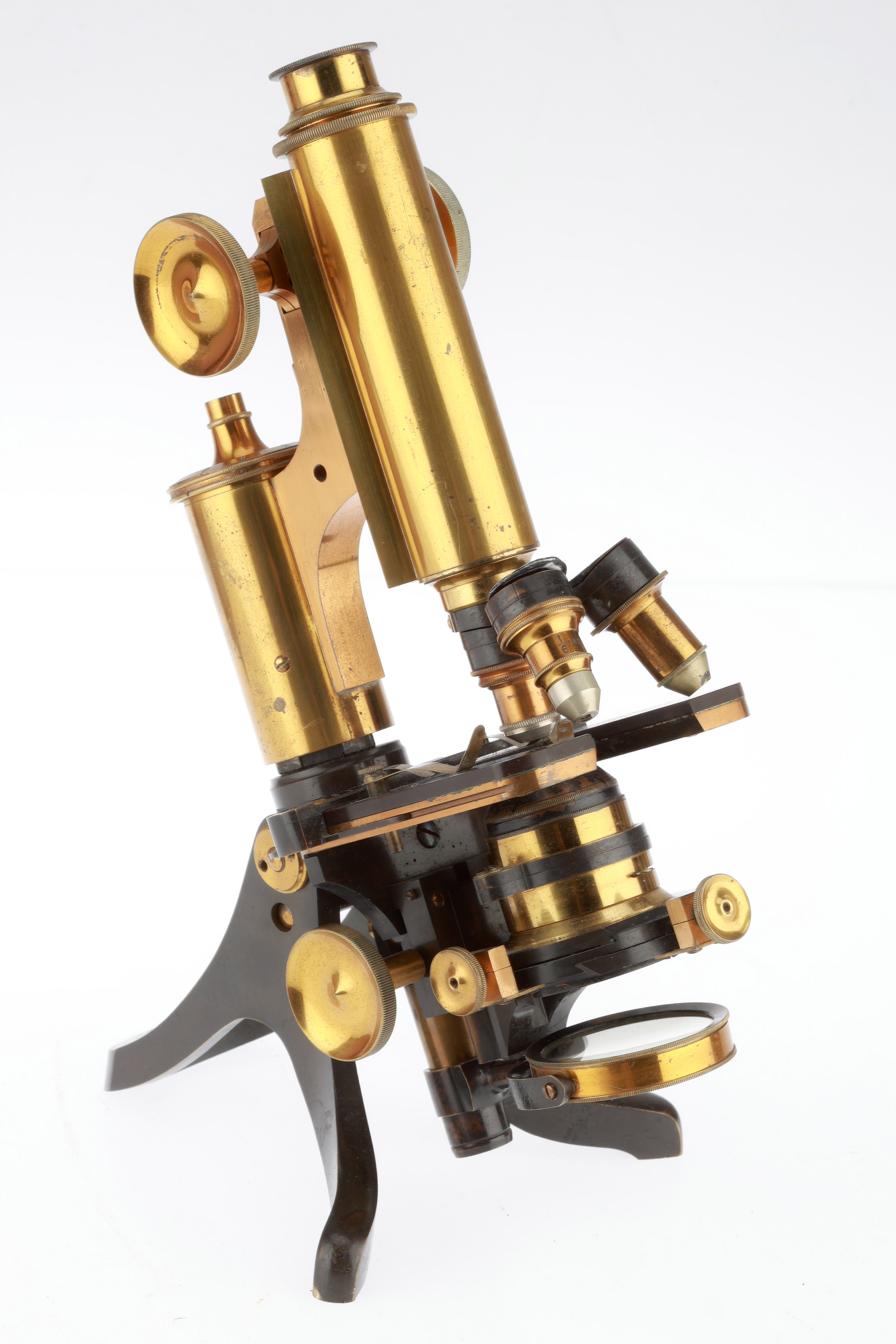Lot 817 - A Good Victorian Microscope By Crough,