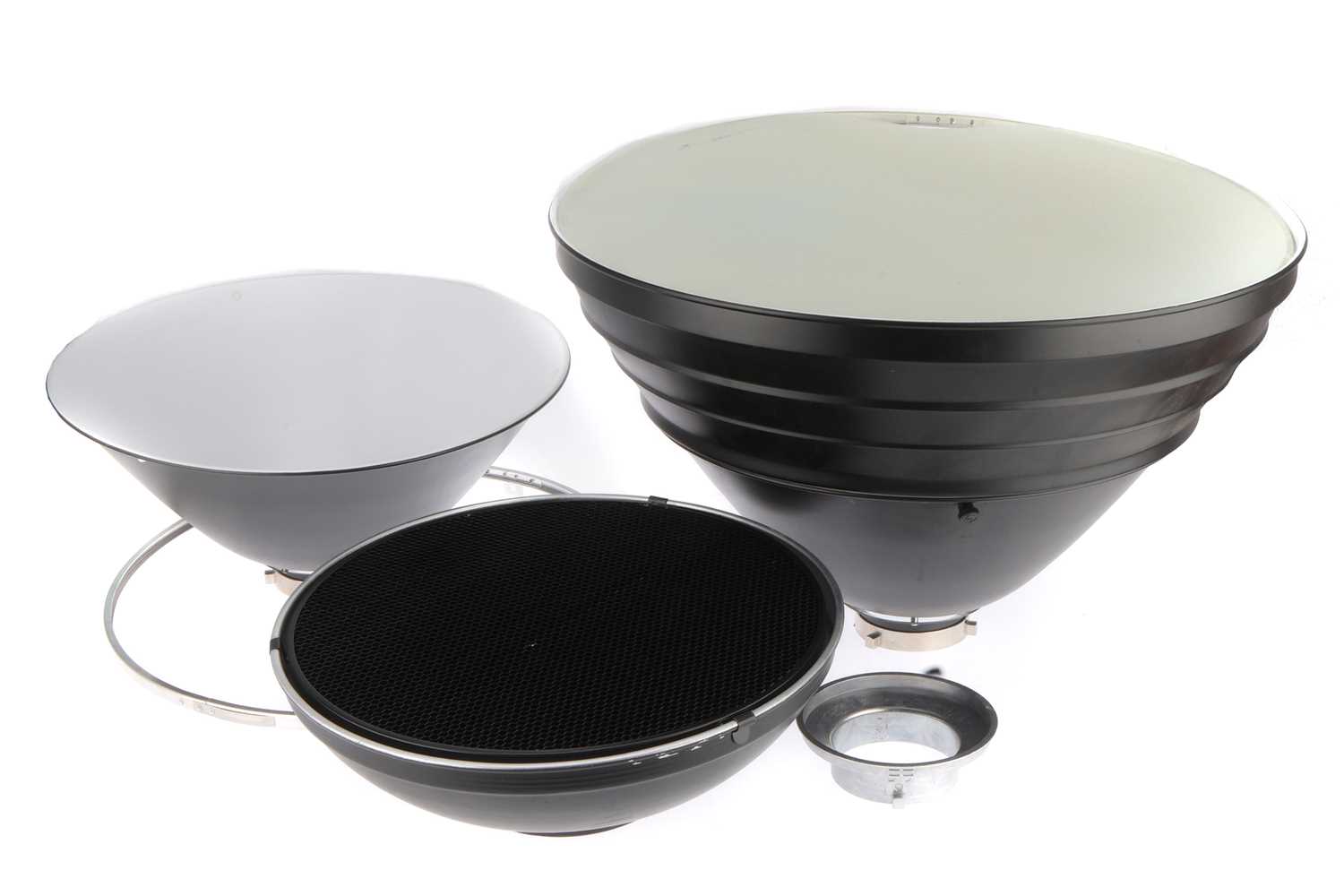 Lot 709 - Three Large Bowens Mount Studio Flash Dish