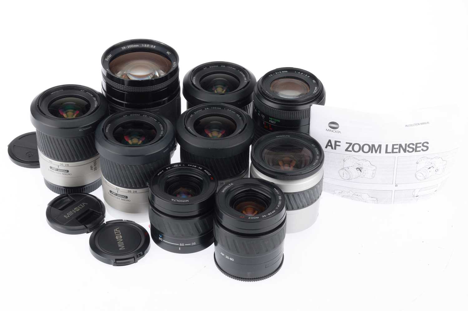 Lot 216 - A Selection of A-Mount Lenses,