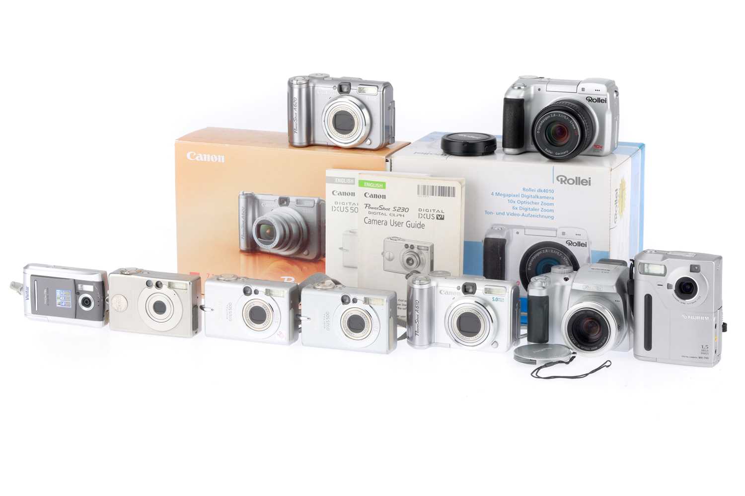 Lot 84 - A Selection of Digital Compact Cameras,