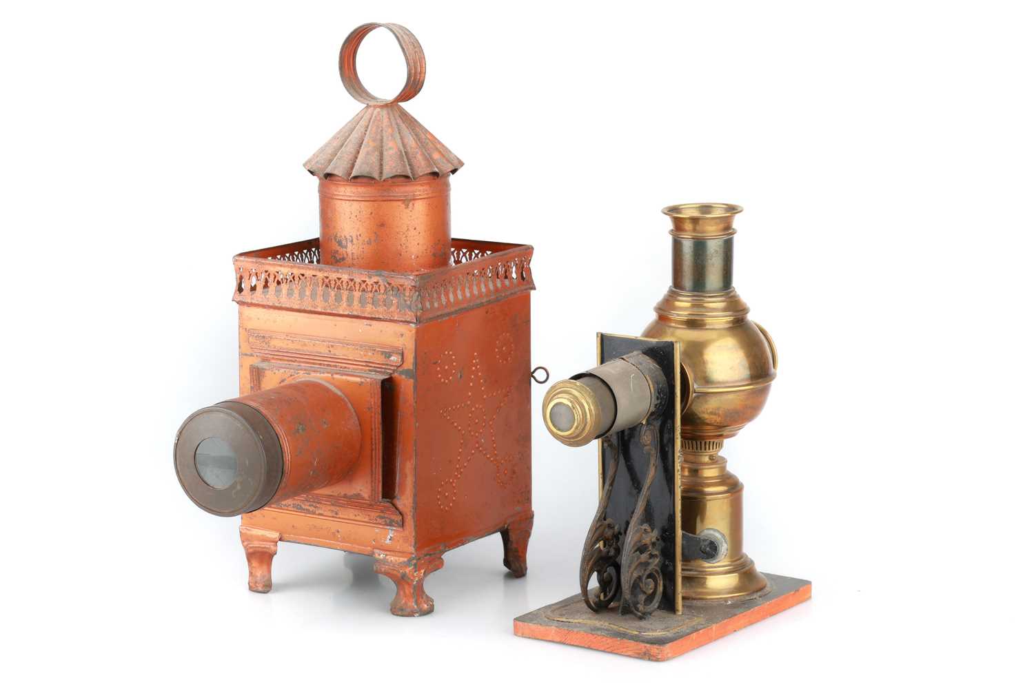 Lot 105 - 2 Toy Magic Lanterns,