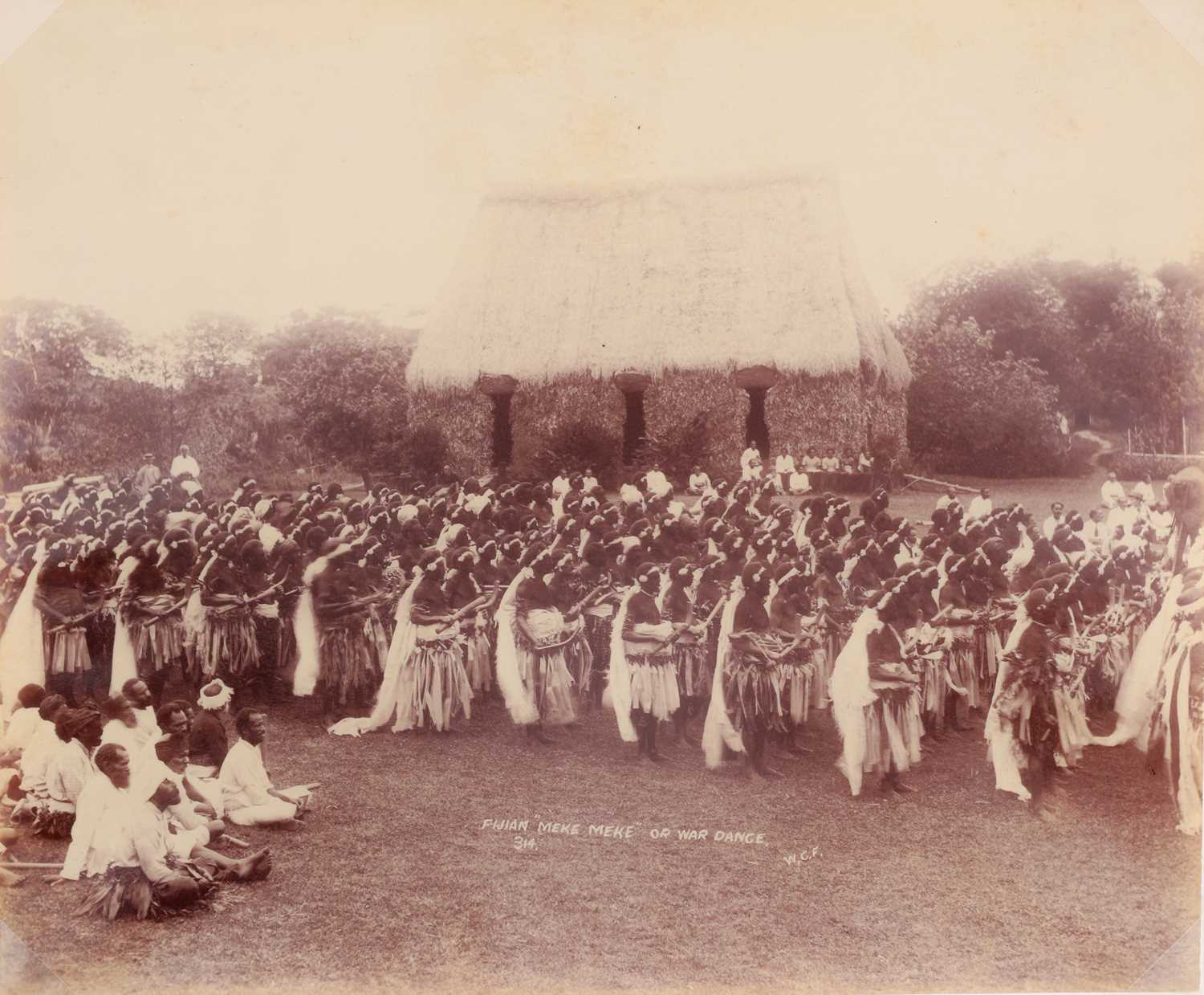 Lot 16 - Albumen Print, W.C.F Fijian "Meke Meke" or