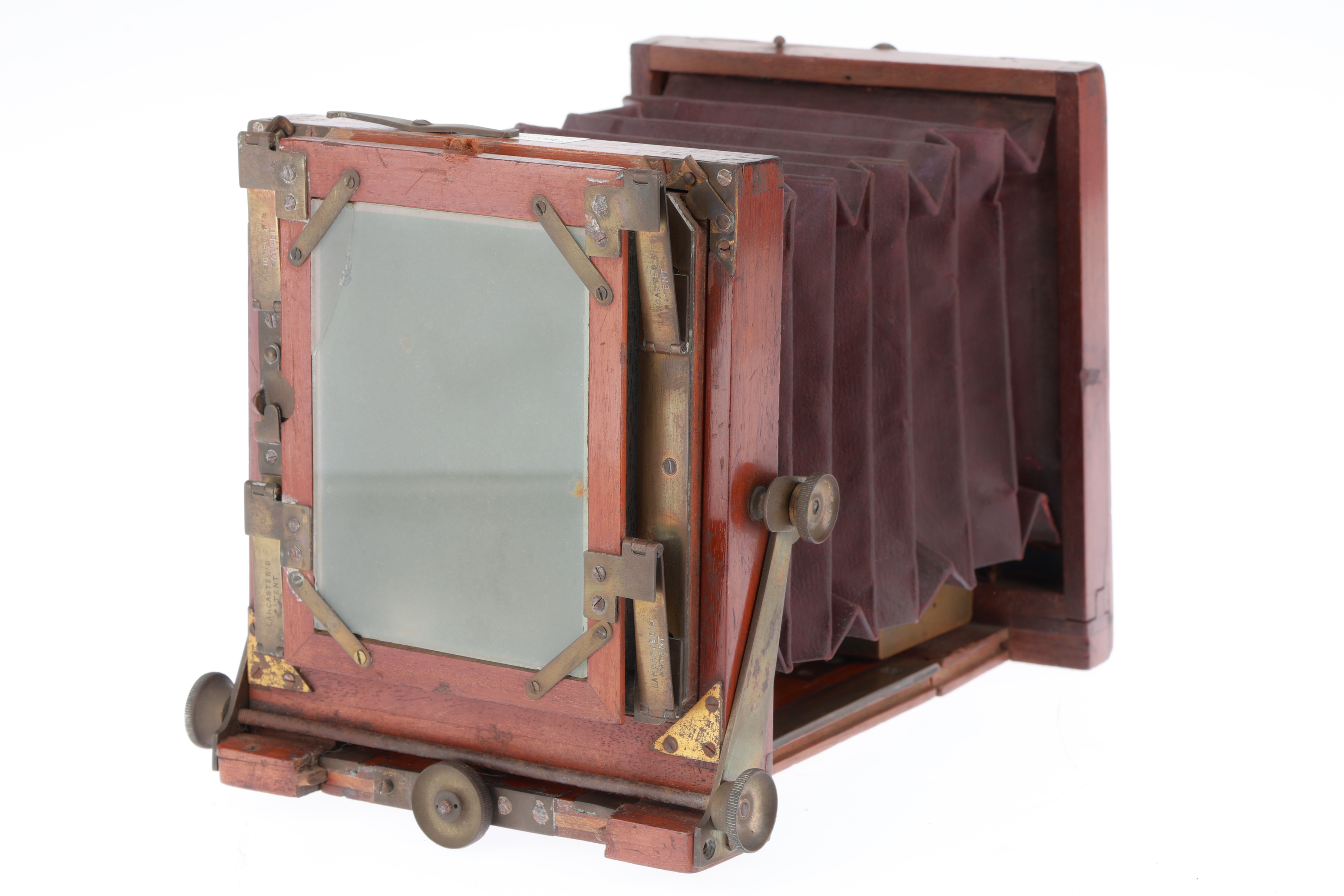 Lot 256 - A Lancaster Quarter Plate Mahogany and Brass