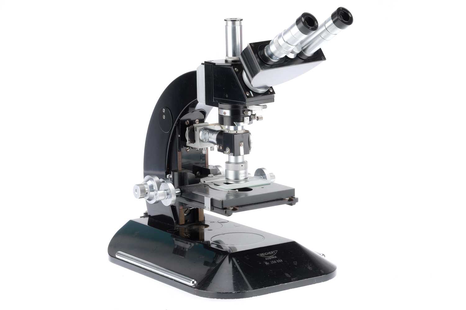 Lot 449 - Large trinocular Reichert Microscope,