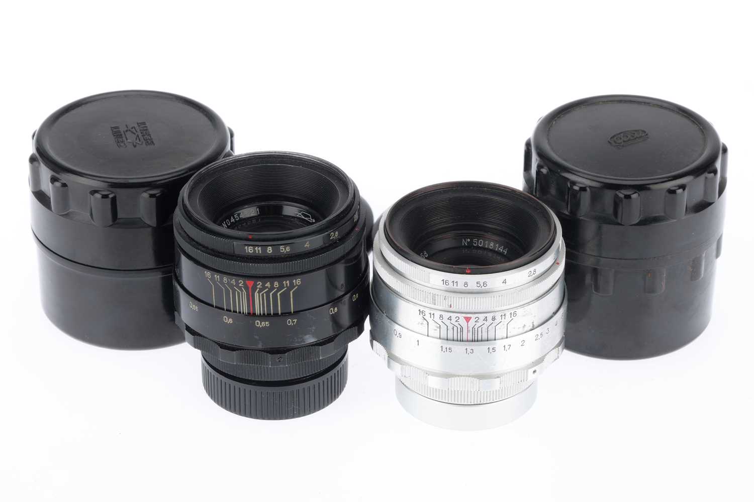 Lot 358 - A Pair of Helios-44 f/2 58mm Camera Lenses,