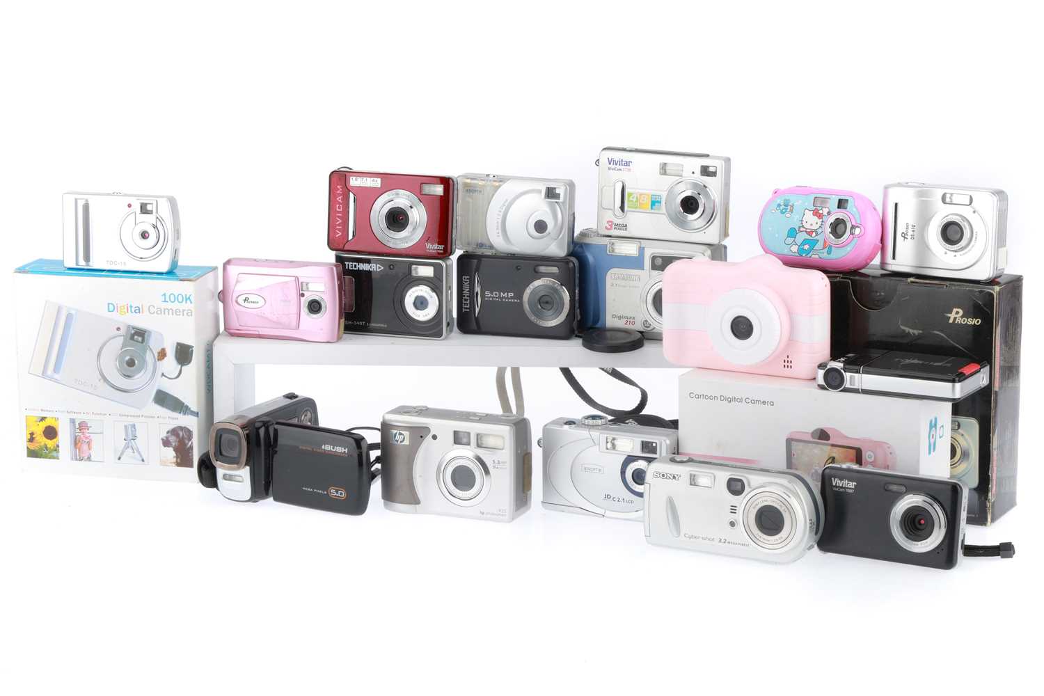 Lot 152 - A Selection of Digital Compact Cameras,