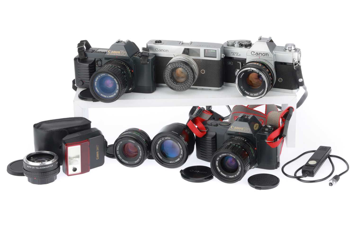 Lot 120 - A Group of Canon Cameras,