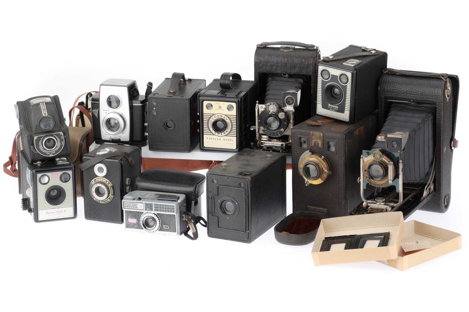 Lot 301 - A Selection of Box and Folding Cameras,