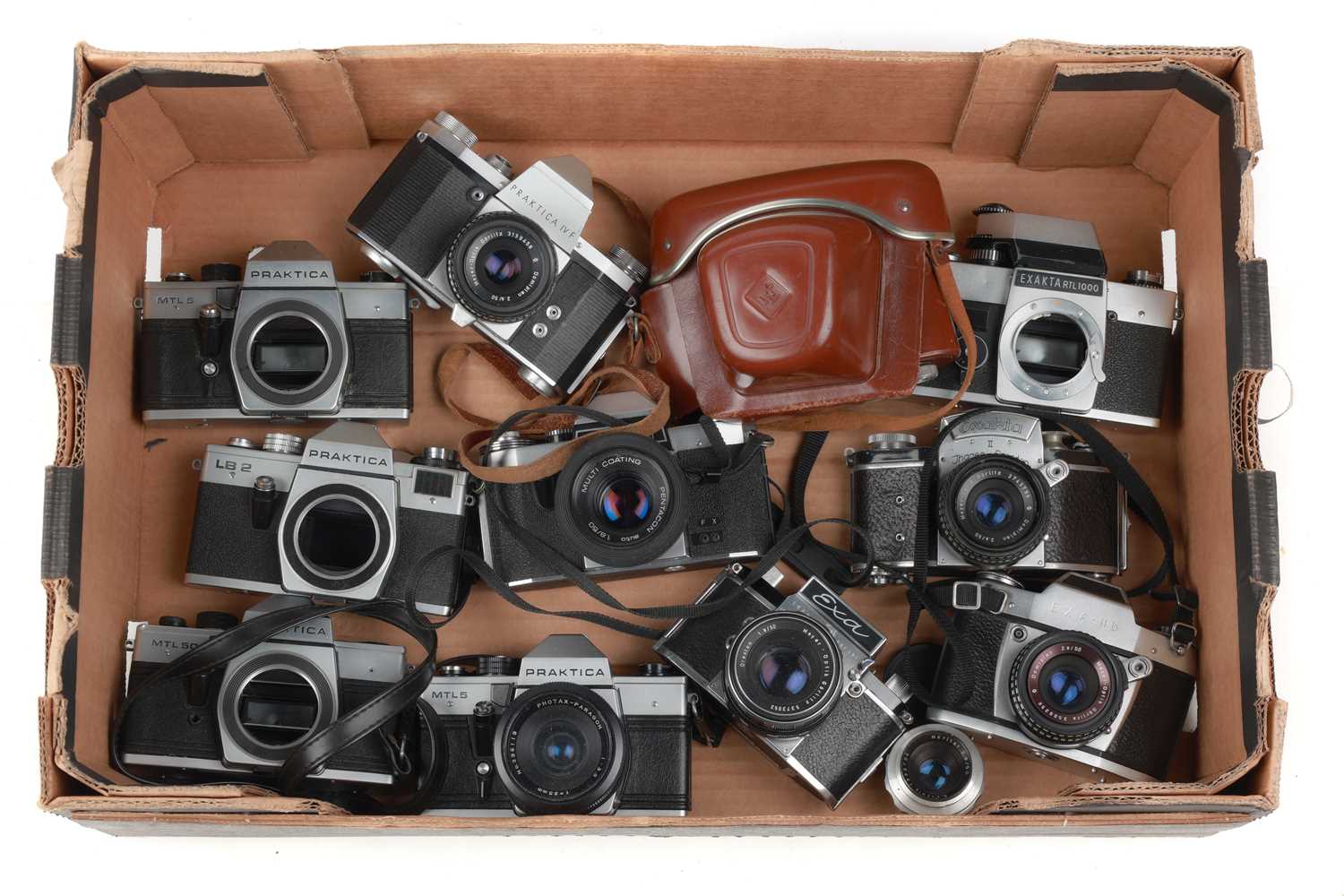 Lot 317 - A Group of Praktica and Exakta Cameras,