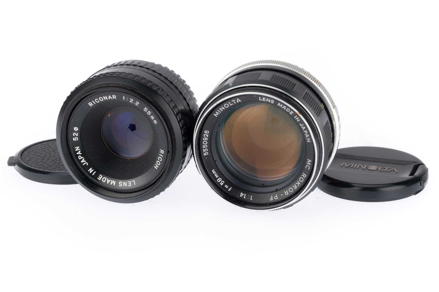 Lot 432 - A Minolta f/1.4 58mm Rokkor Lens,