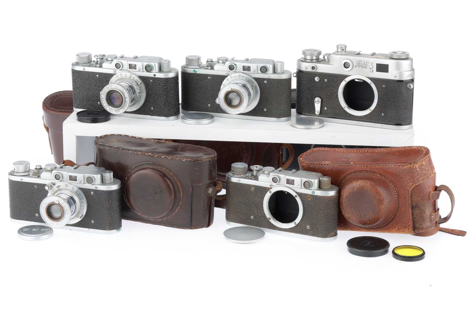 Lot 128 - A Group of FED Rangefinder Cameras,
