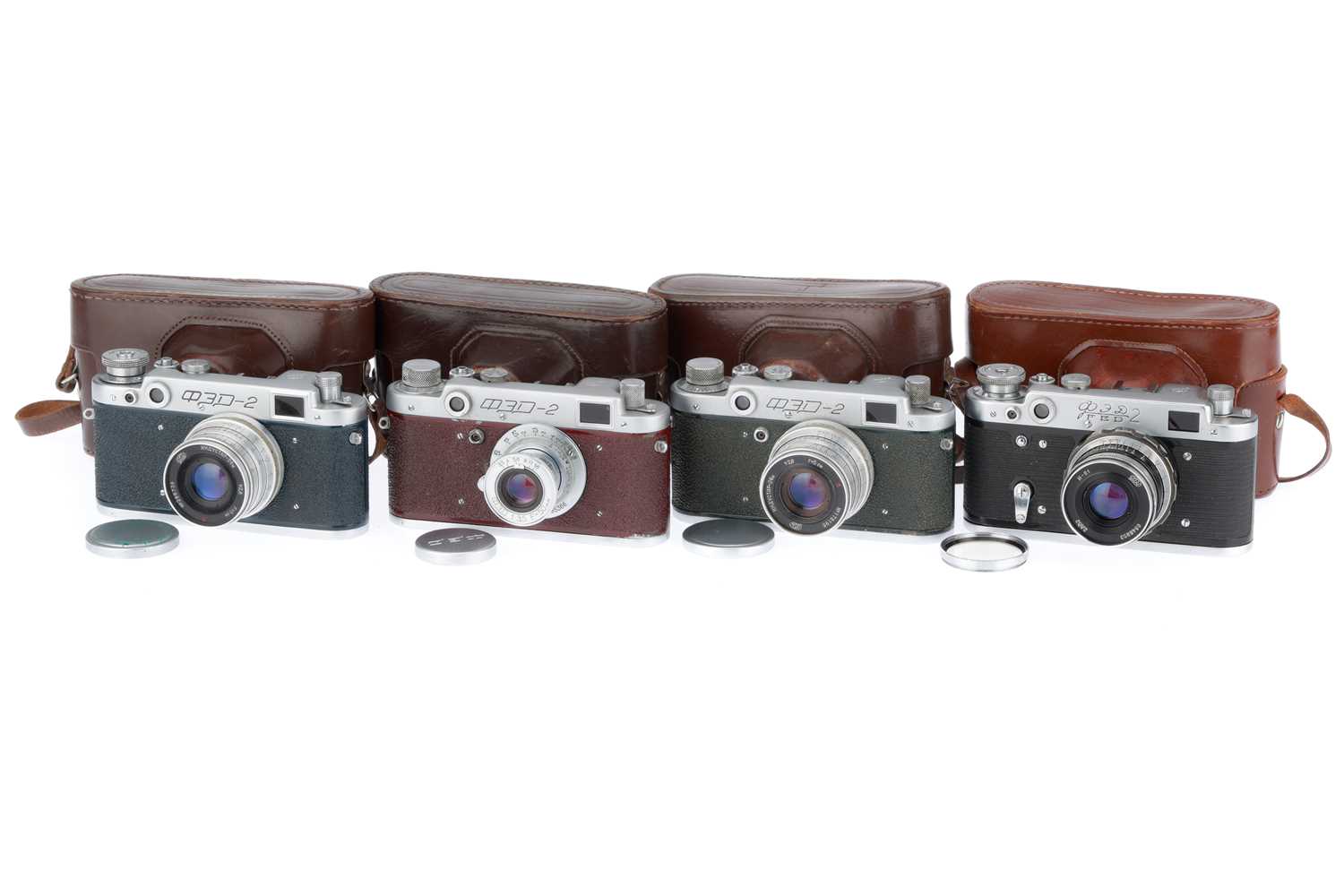 Lot 129 - A Group of FED 2 Rangefinder Cameras,