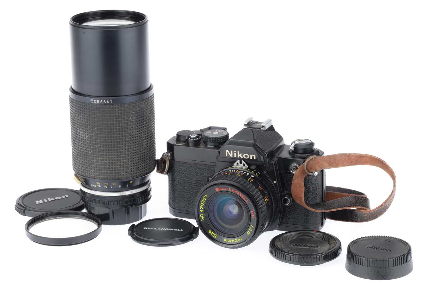 Lot 72 - A Nikon FM 35mm Camera Outfit,