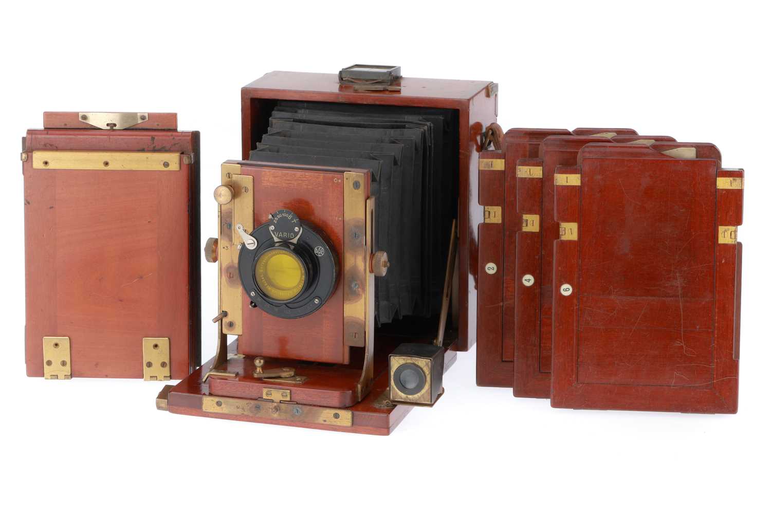 Lot 305 - A Gandolfi Quarter Plate Mahogany Camera,