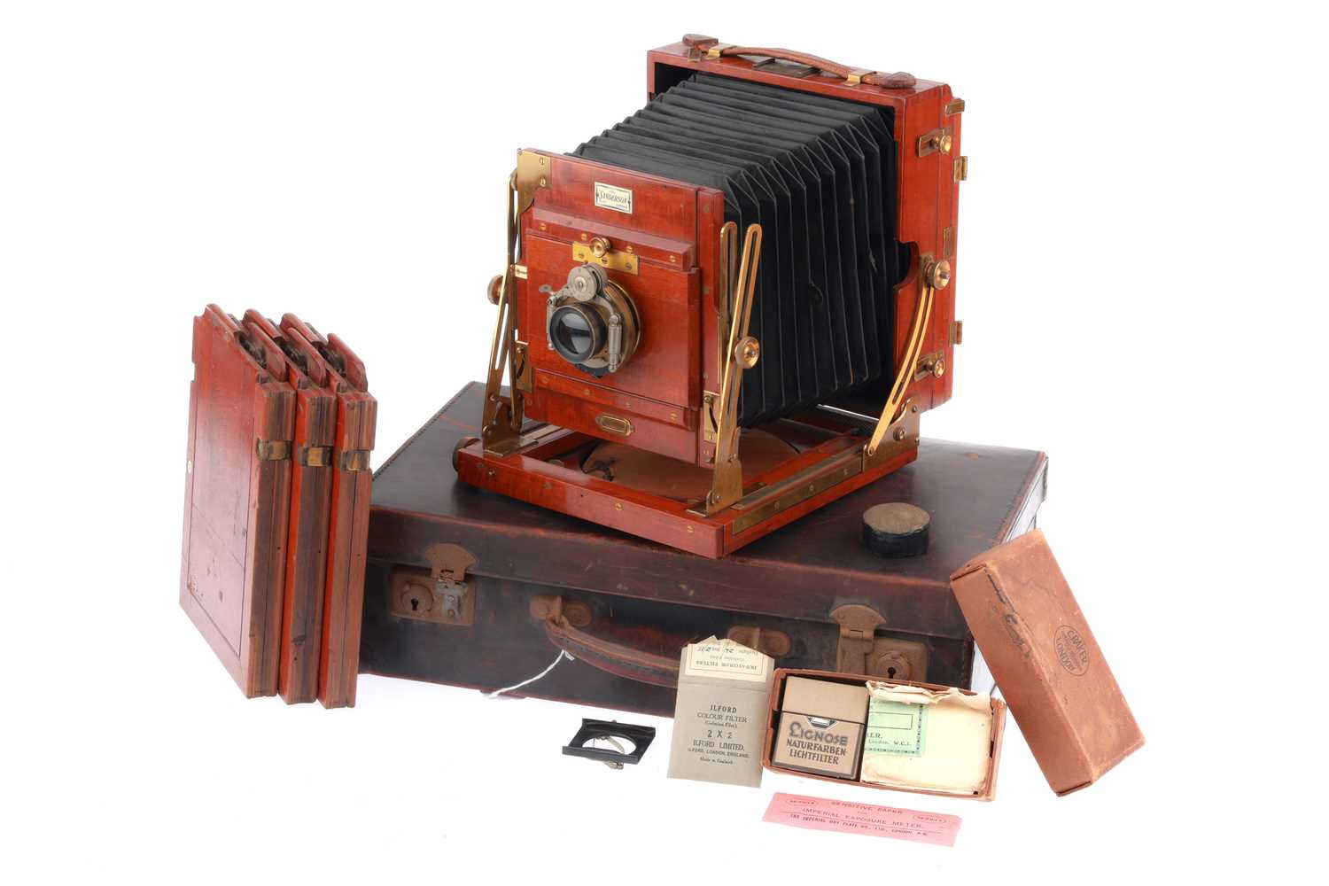 Lot 400 - A Sanderson "Regular Model" Mahogany and