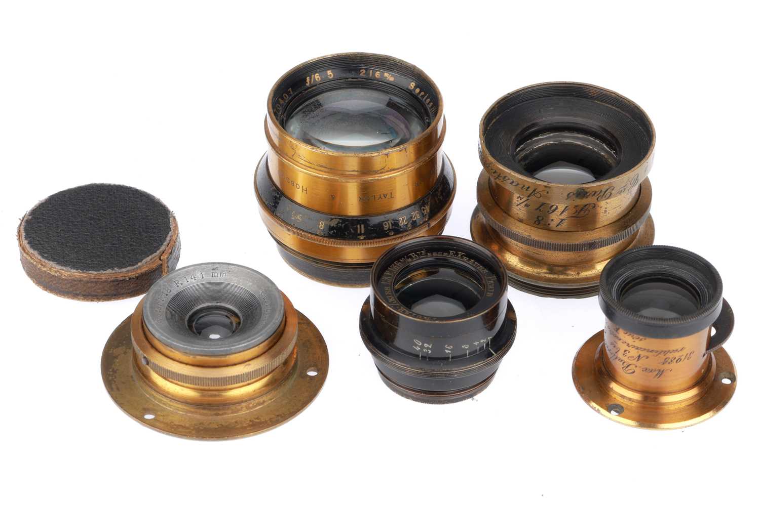 Lot 358 - A Group of Brass Lenses,