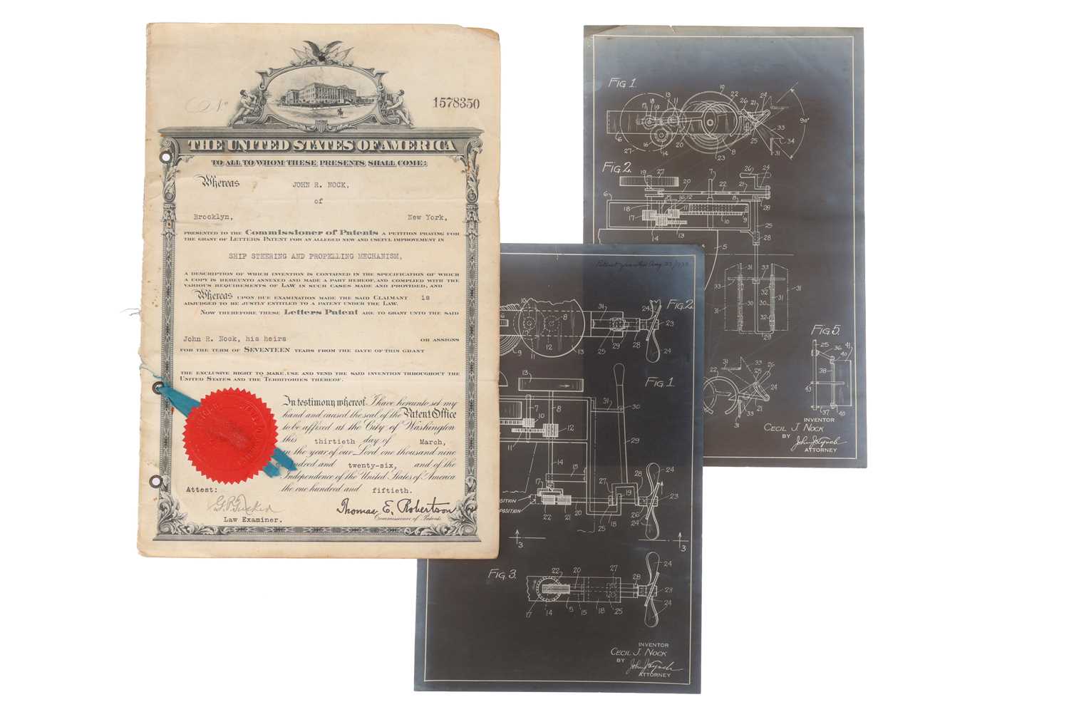 Lot 507 - United States of America, Patent Documents,