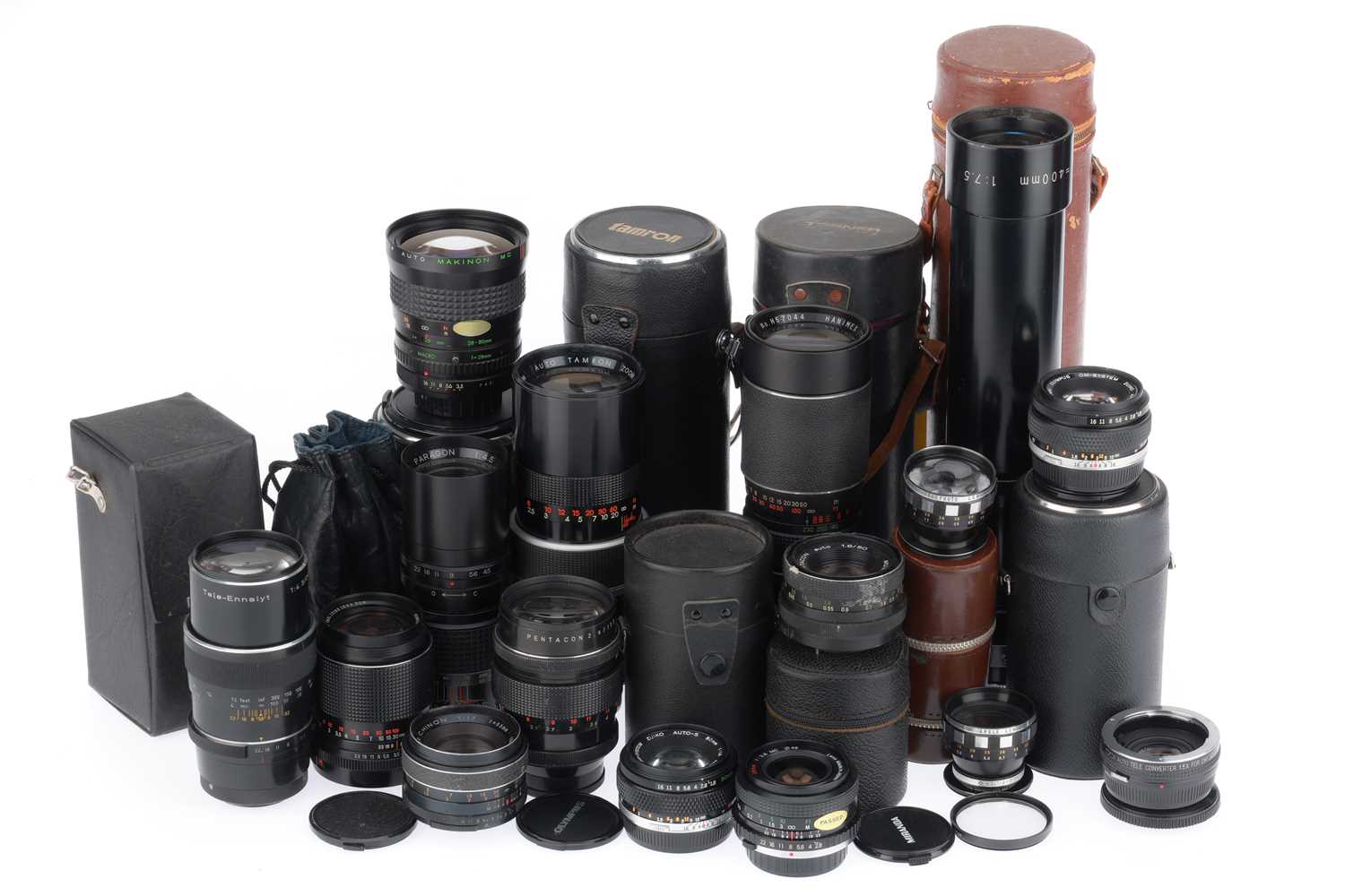 Lot 354 - A Selection of Camera Lenses,
