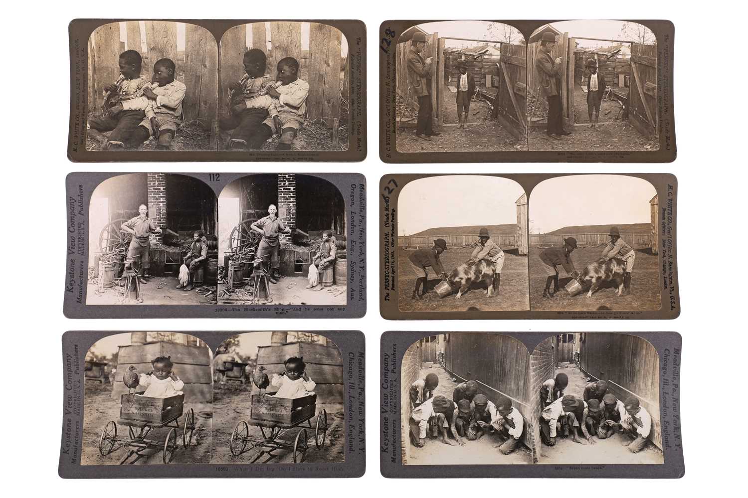 Lot 154 - Collection of 29 Stereo Cards of Black