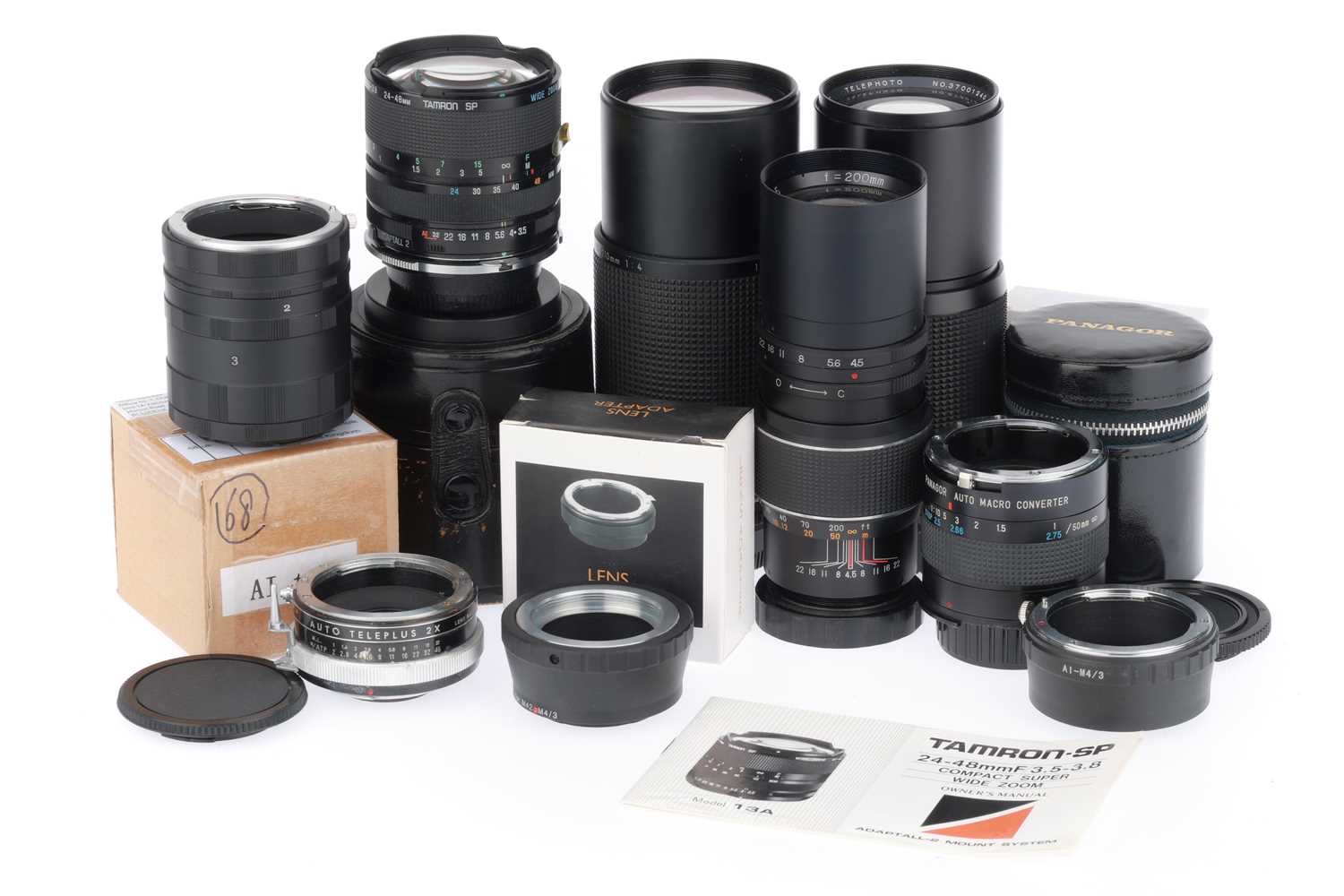 Lot 323 - A Selection of Camera Lenses,