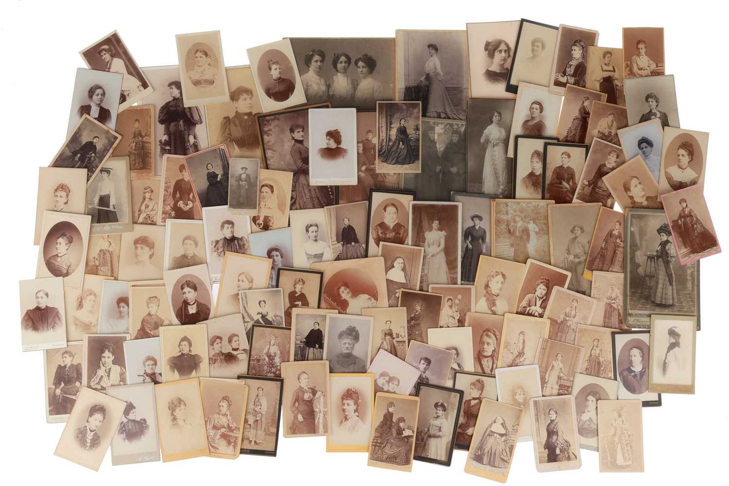 Lot 506 - A Large Collection of CDV Female Portraits,