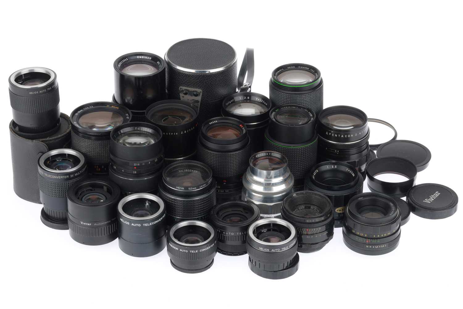 Lot 254 - A Selection of M42 Mount Lenses,