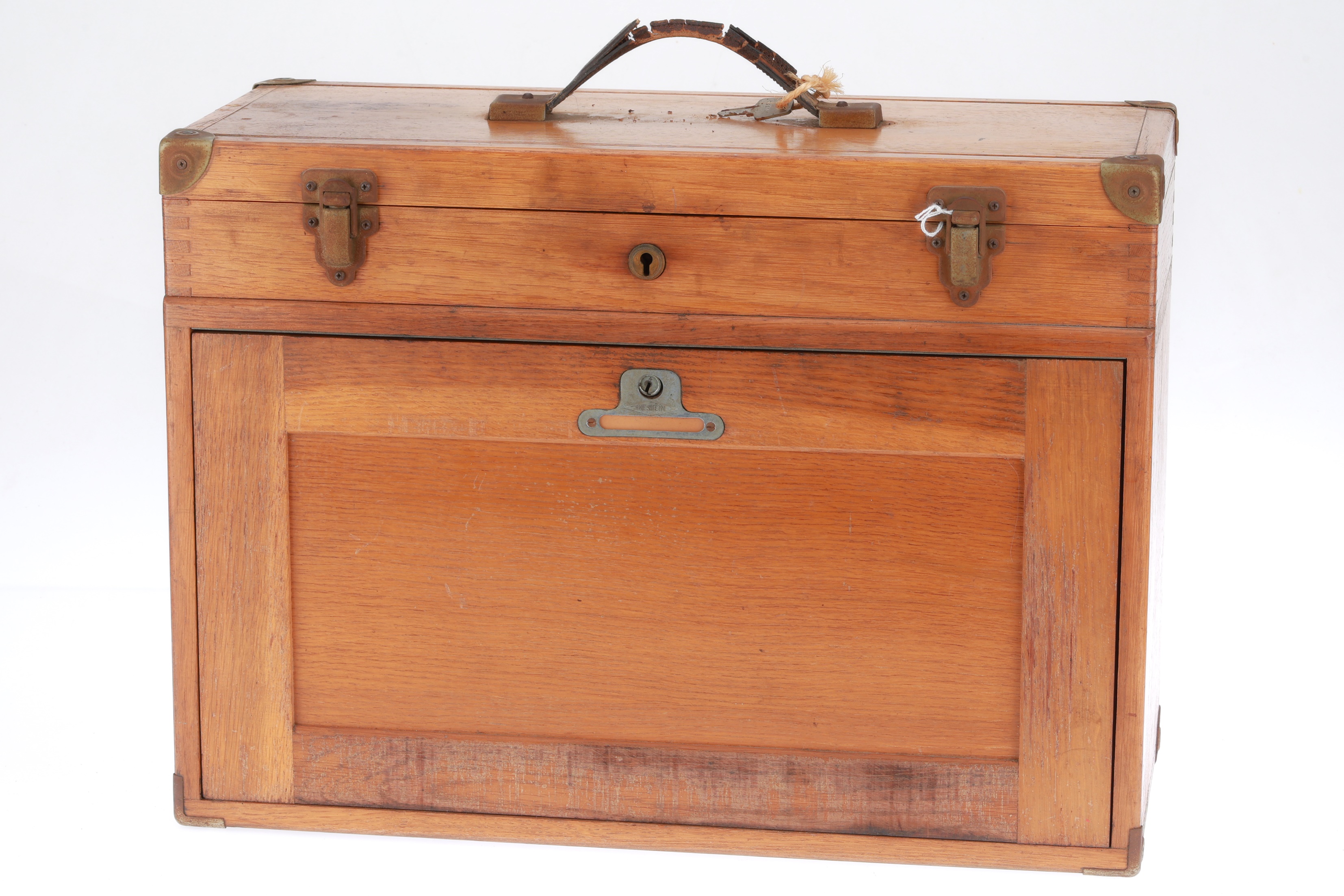 Lot 571 - A Neslein Wooden Tabletop Tool Cabinet,