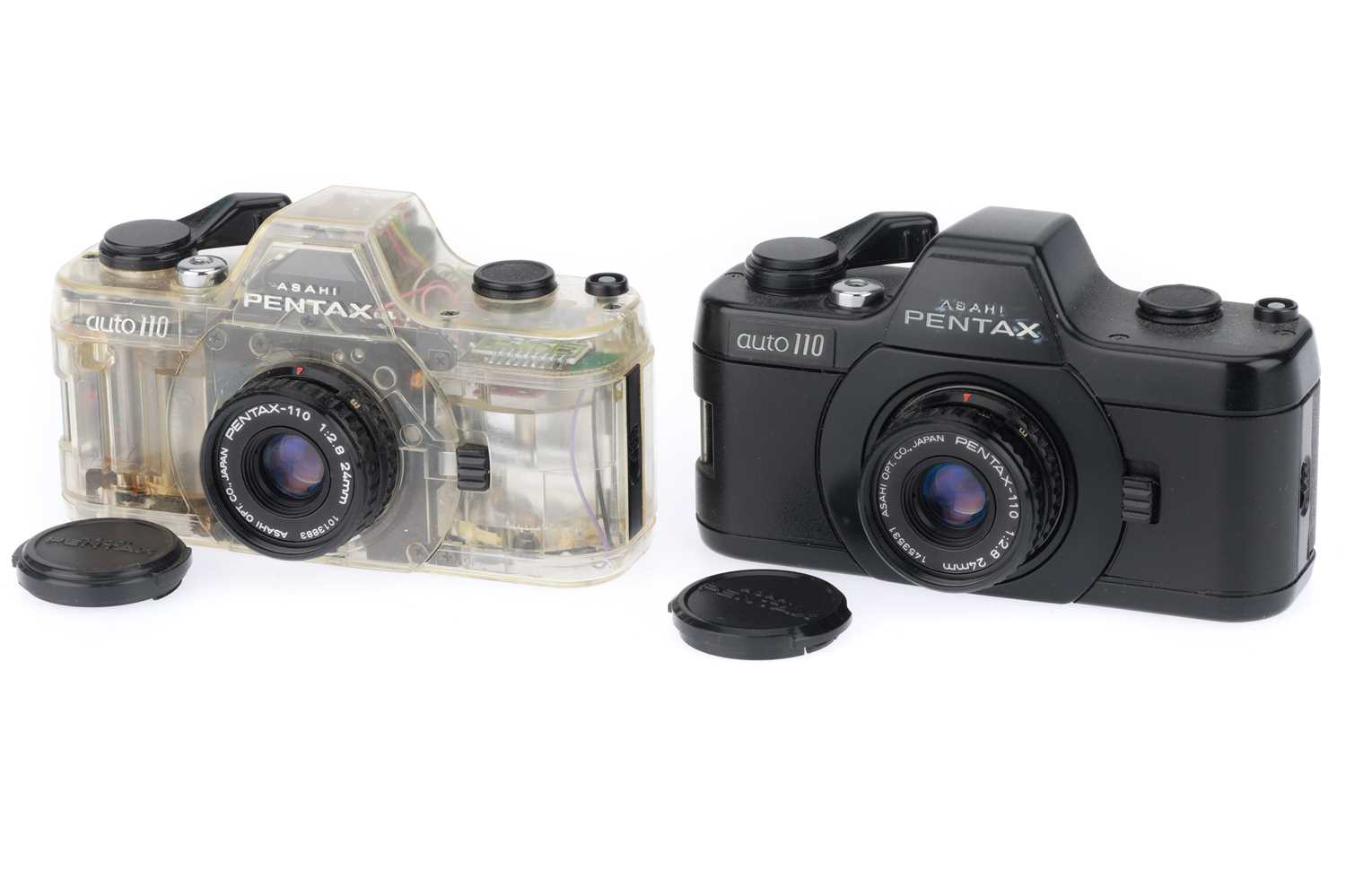 Lot 356 - A Pair of Pentax auto-110 SLR Cameras,