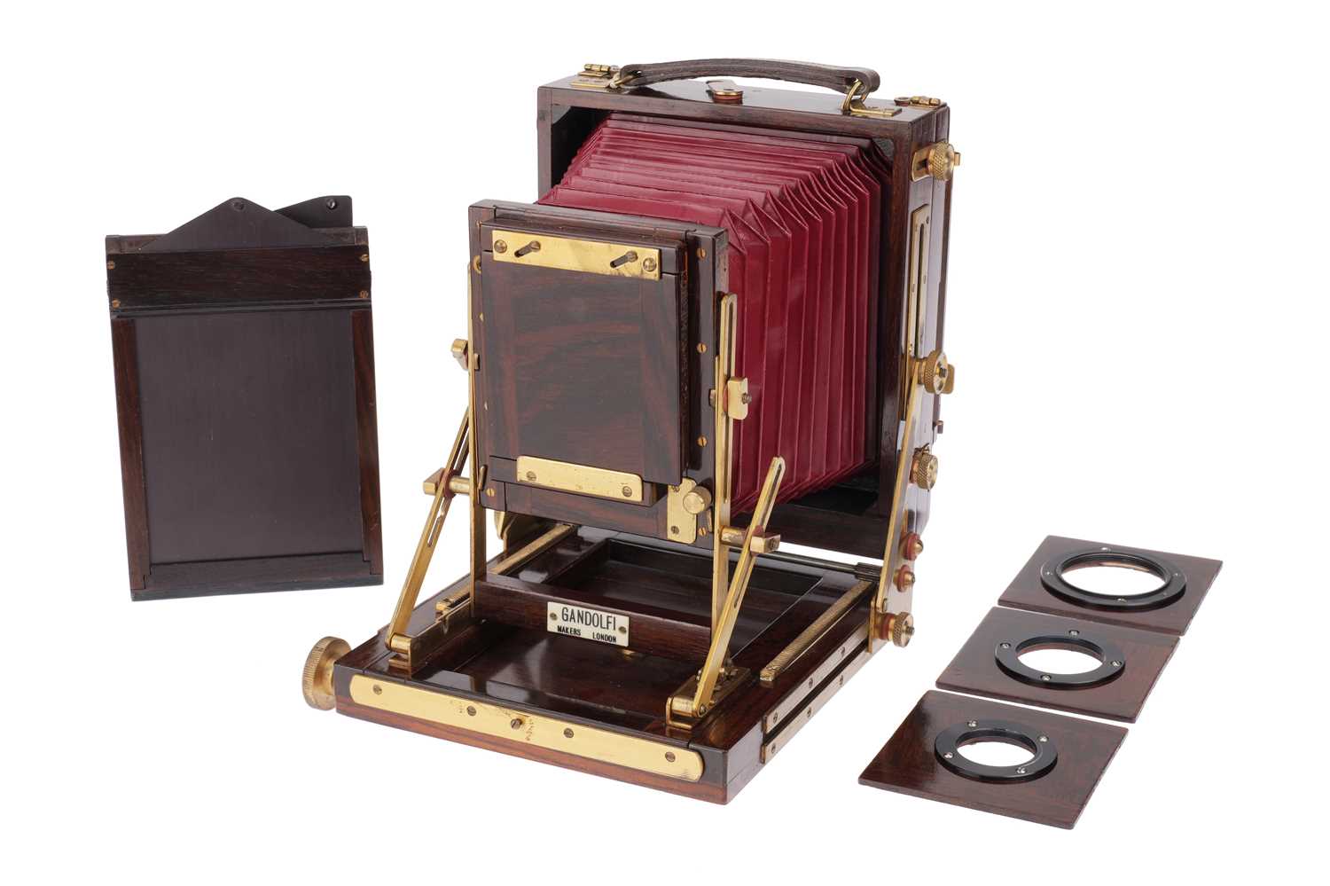 Lot 362 - A Gandolfi 5x4" Rosewood Field Camera,
