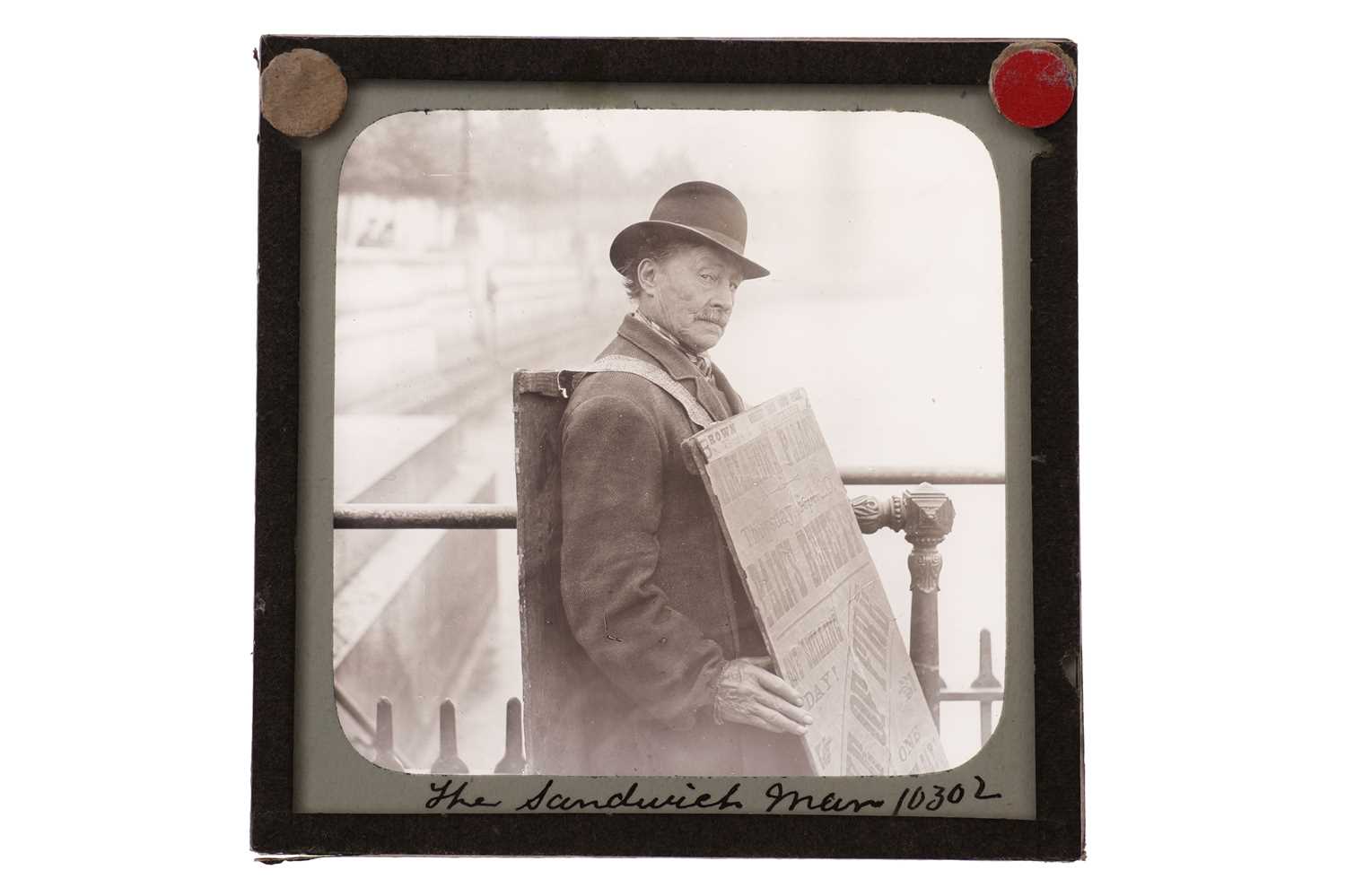 Lot 141 - Magic Lantern Slides, London Street life,