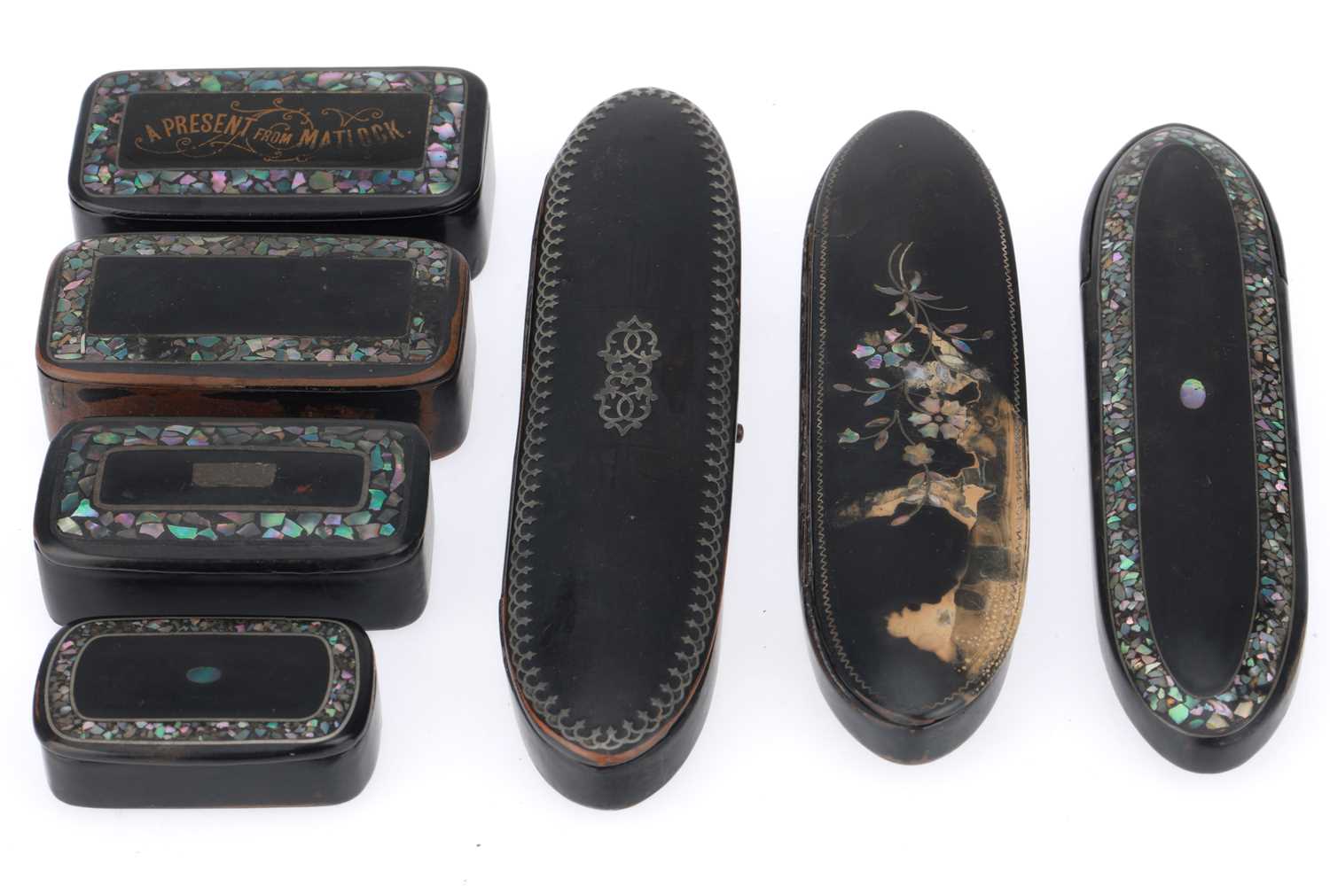 Lot 351 - Small Collection of Lacquer Ware Boxes and