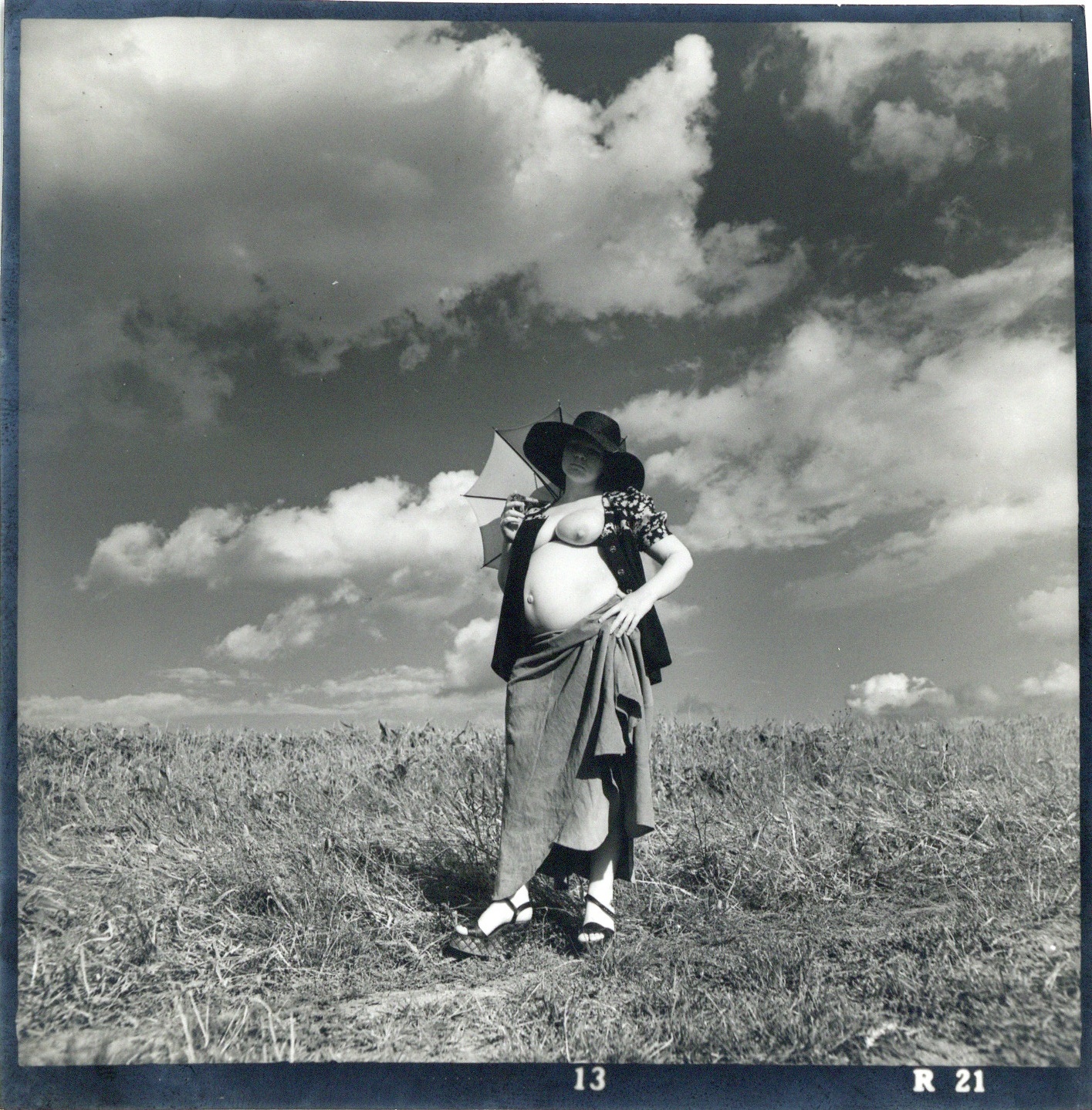 Lot 63 - JAN SAUDEK, (b.1935) Portrait of Pregnant