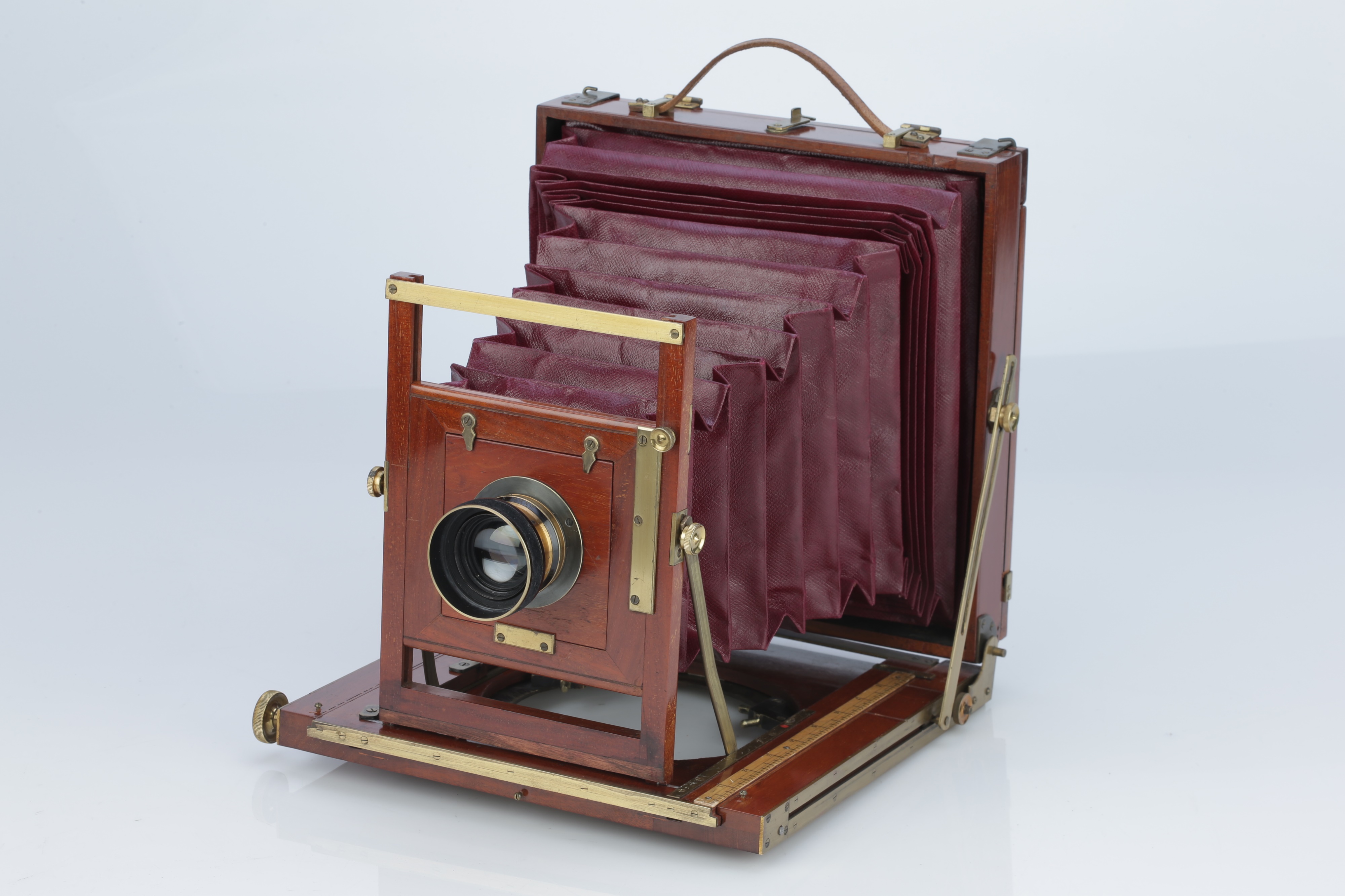 Lot 723 - A Fine Mahogany Whole Plate Field Camera,