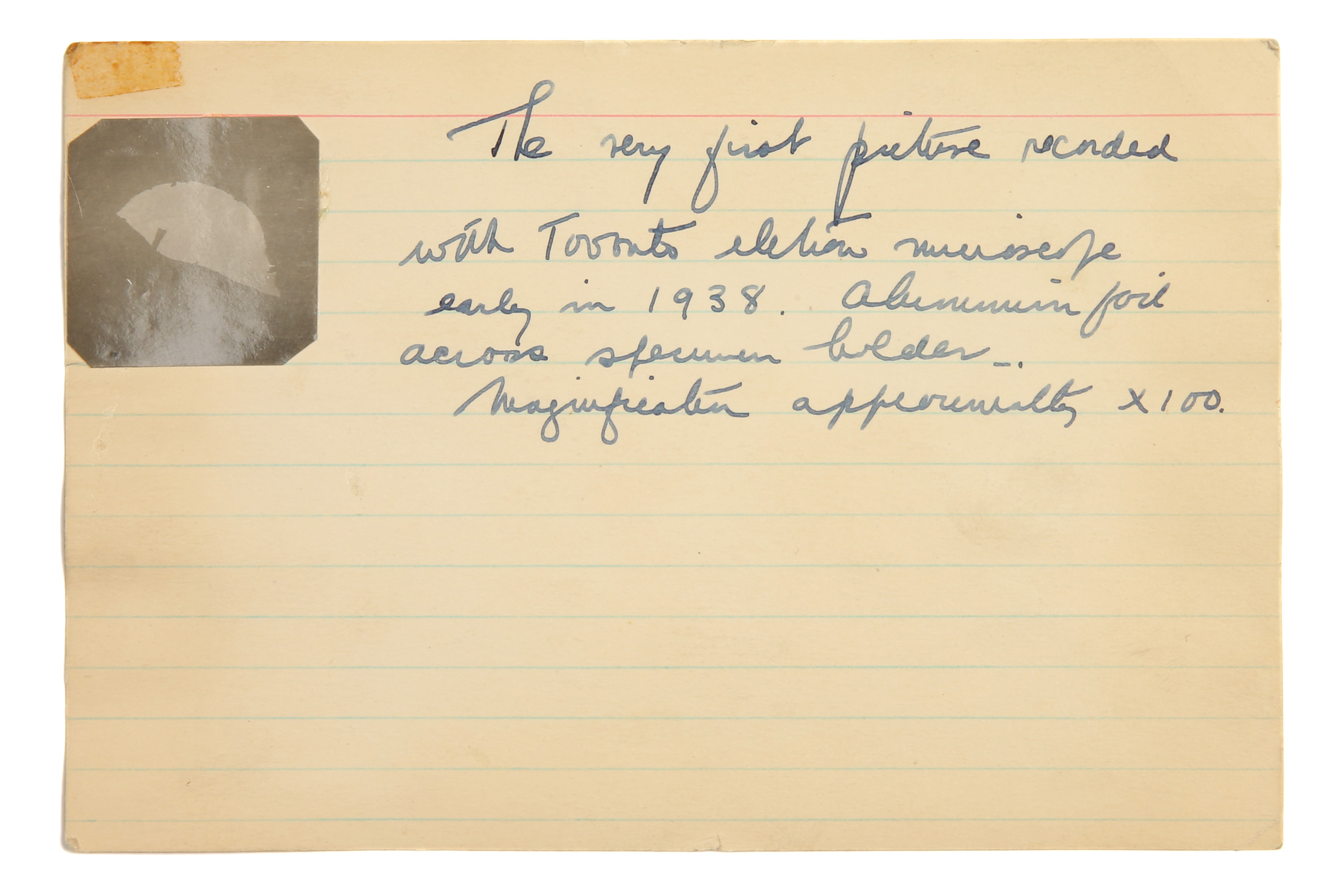 Lot 432 - The First Image Ever Taken Using an Electron