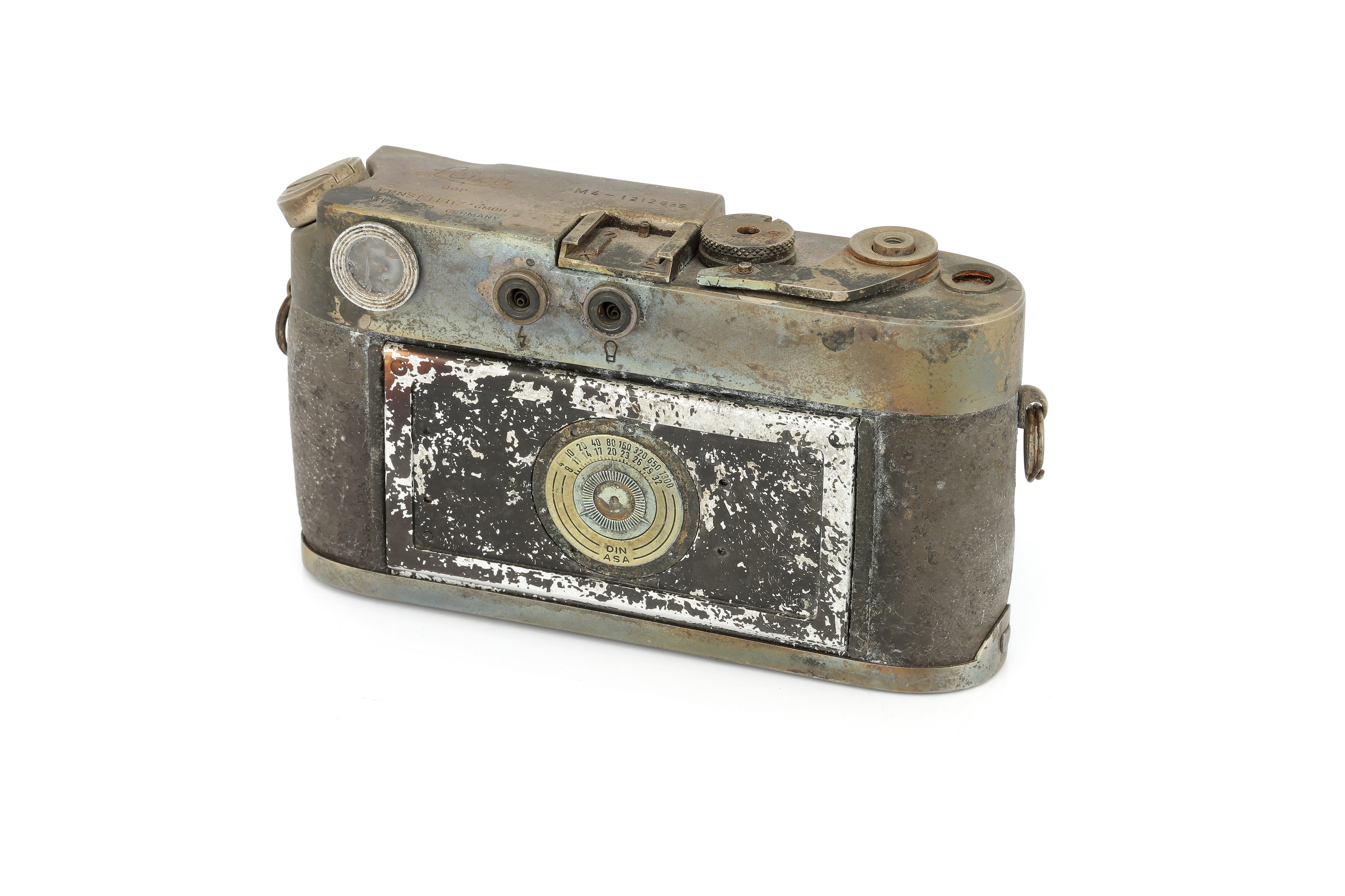 Lot 36 - A Fire Damaged Leica M4 Rangefinder Camera,