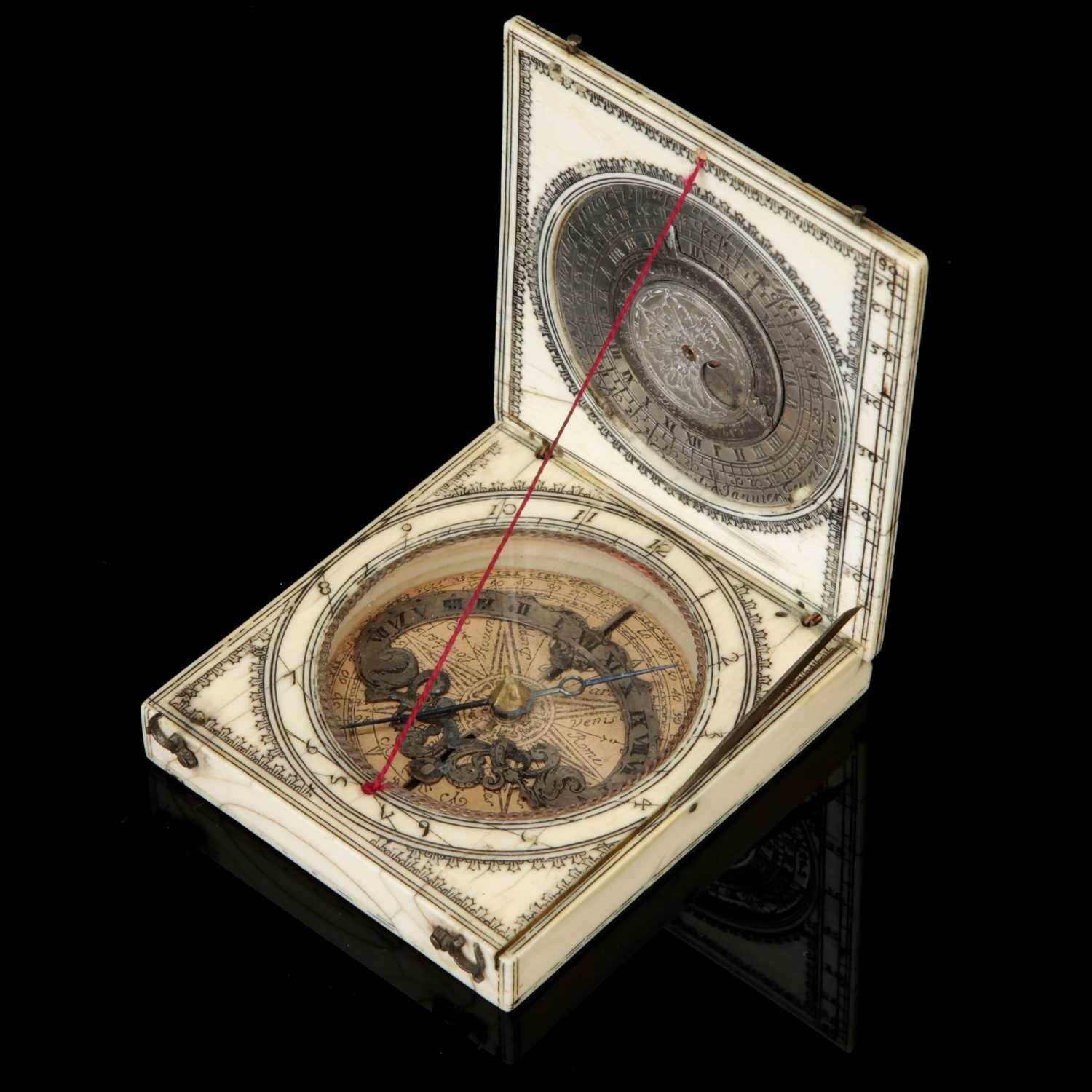 Lot 154 - A 17th Century Ivory Magnetic Azimuth Pocket