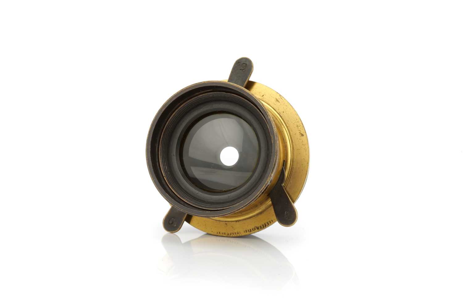 Lot 317 - A Darlot Hémisphérique Wide Angle Brass Lens,