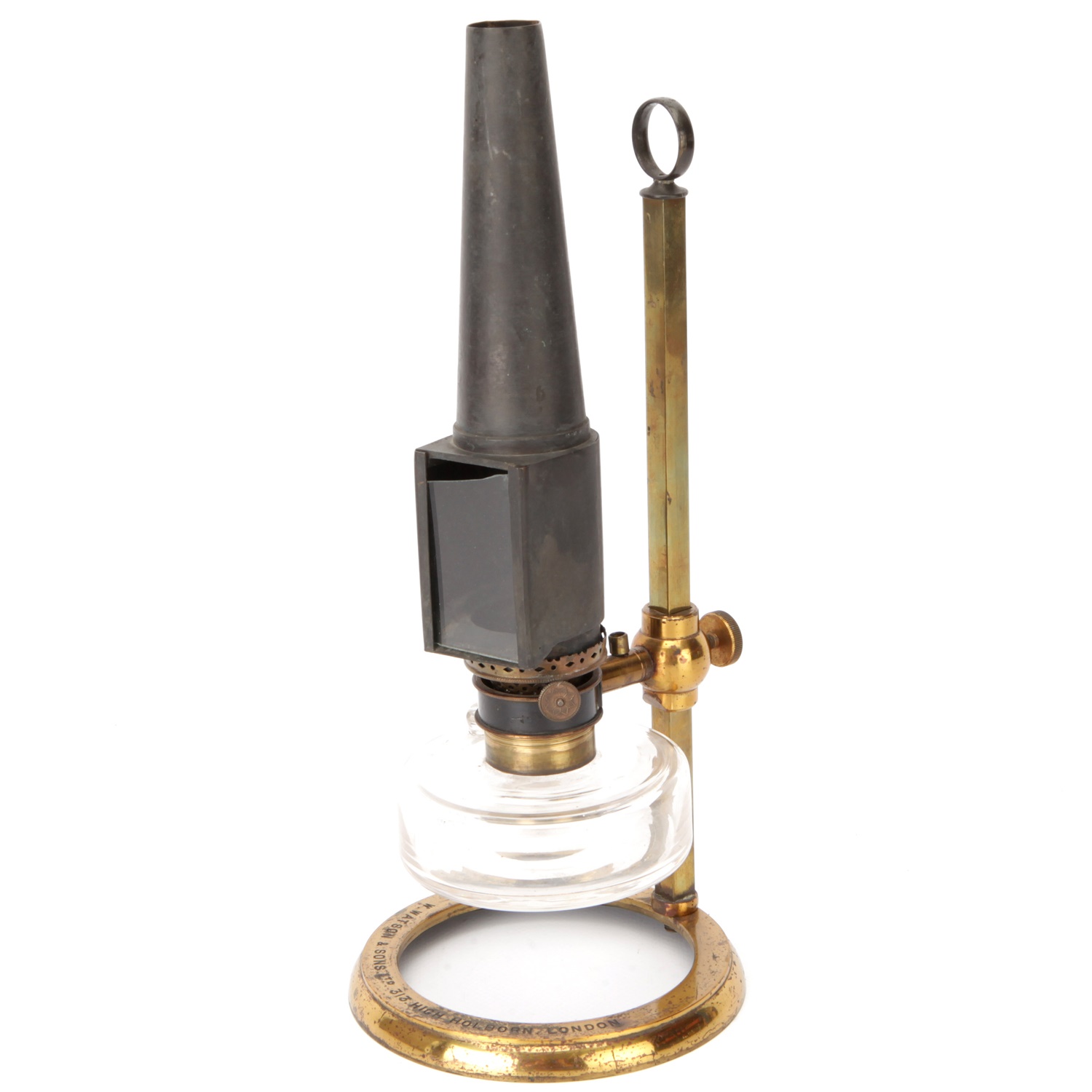 Lot 162 - A Microscope Oil Lamp,