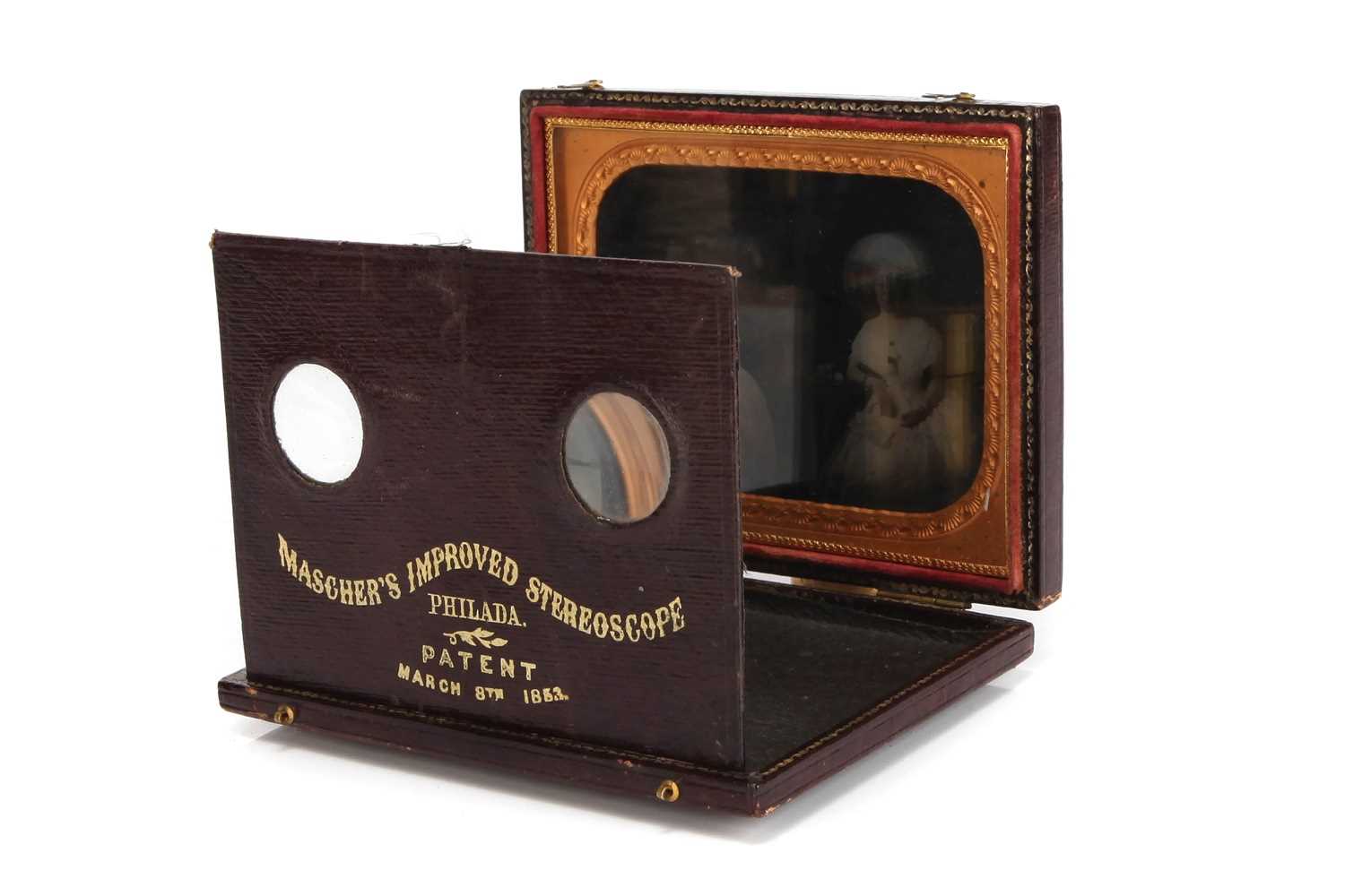 Lot 249 - Mascher's Improved Stereoscope Ambrotype