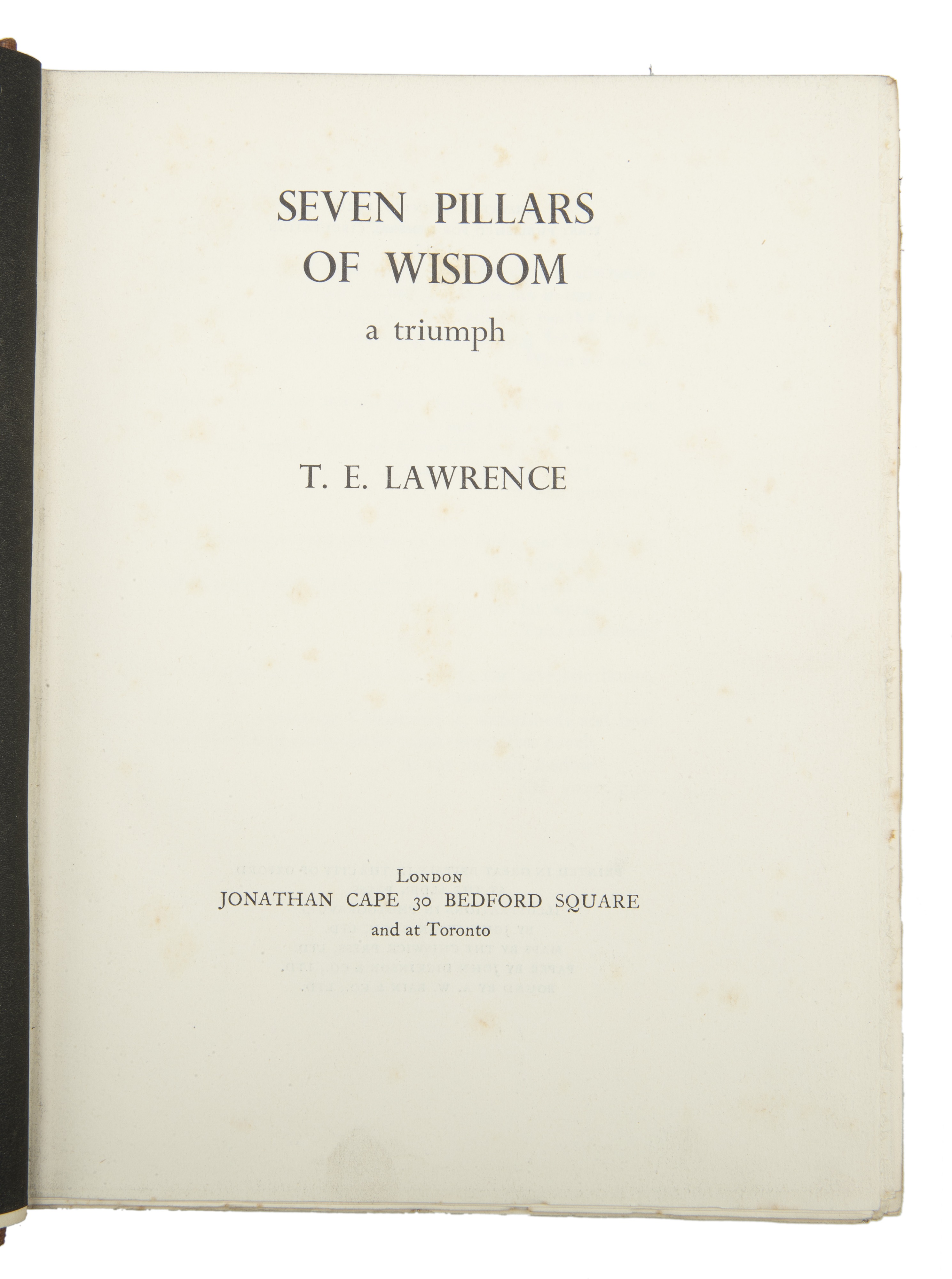 Lot 31 - Lawrence ,Thomas Edward, Seven Pillars of