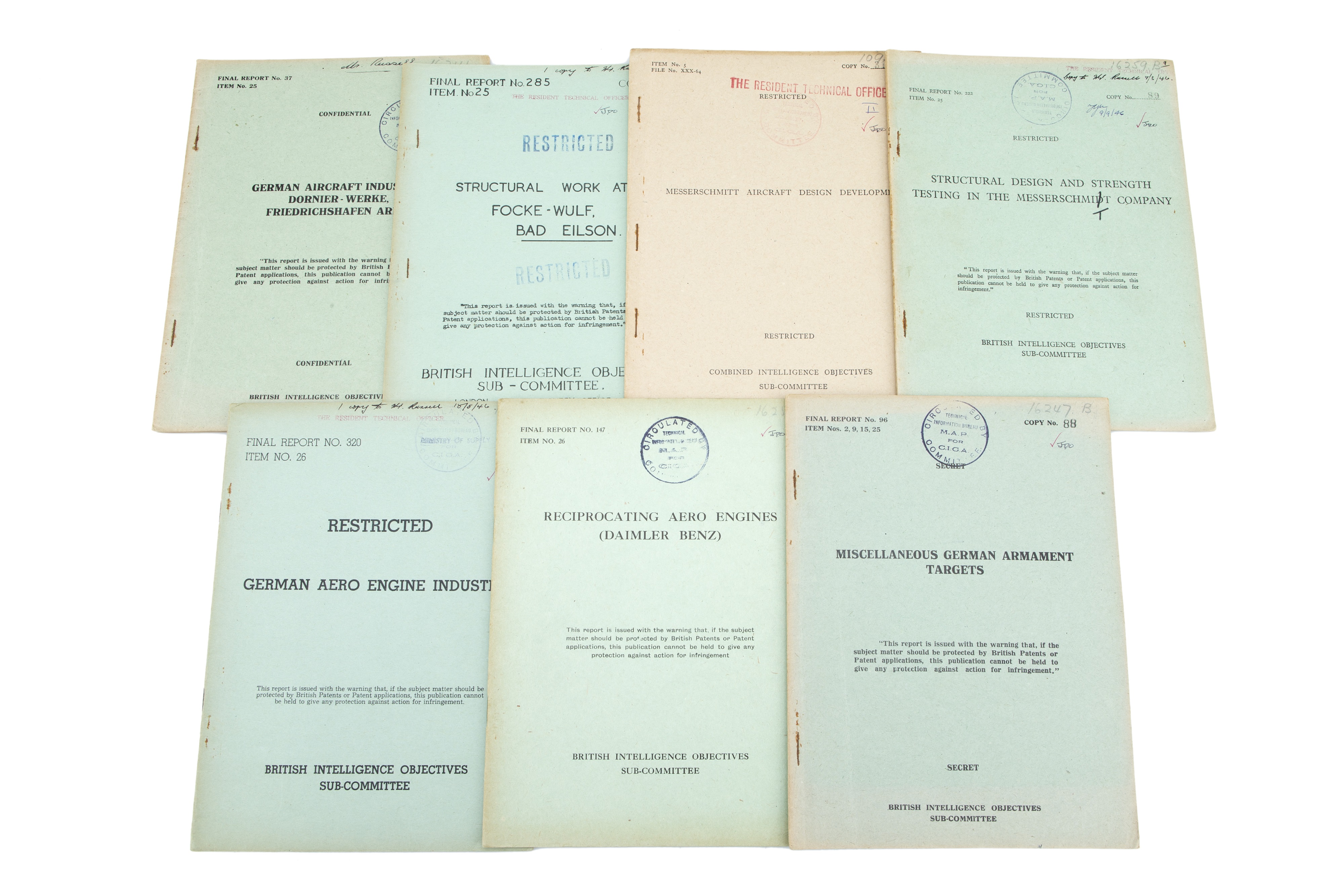 Lot 40 - A Collection of 7 WWII Restricted British