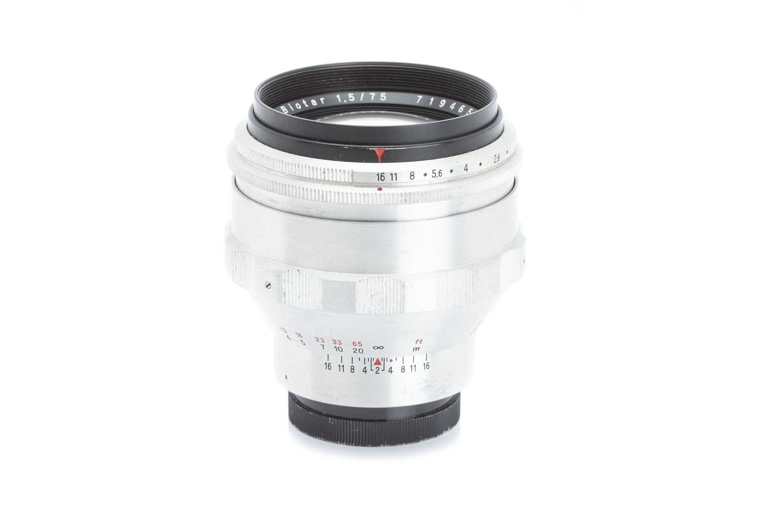 Lot 294 - A Carl Zeiss Biotar f/1.5 75mm Lens,